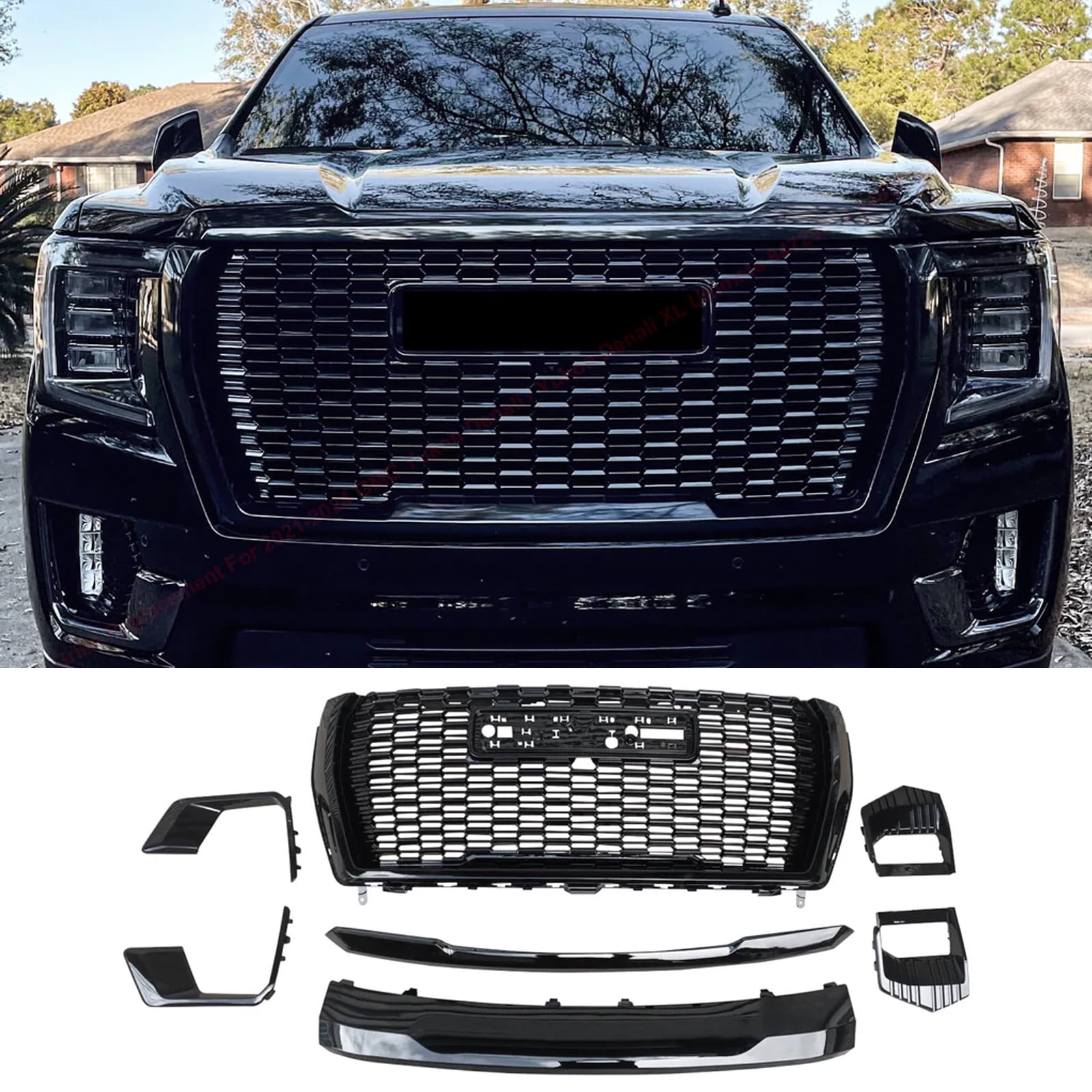 NINTE Grille for 2021-2024 GMC Yukon Denali / Yukon Denali XL Ultimate ...