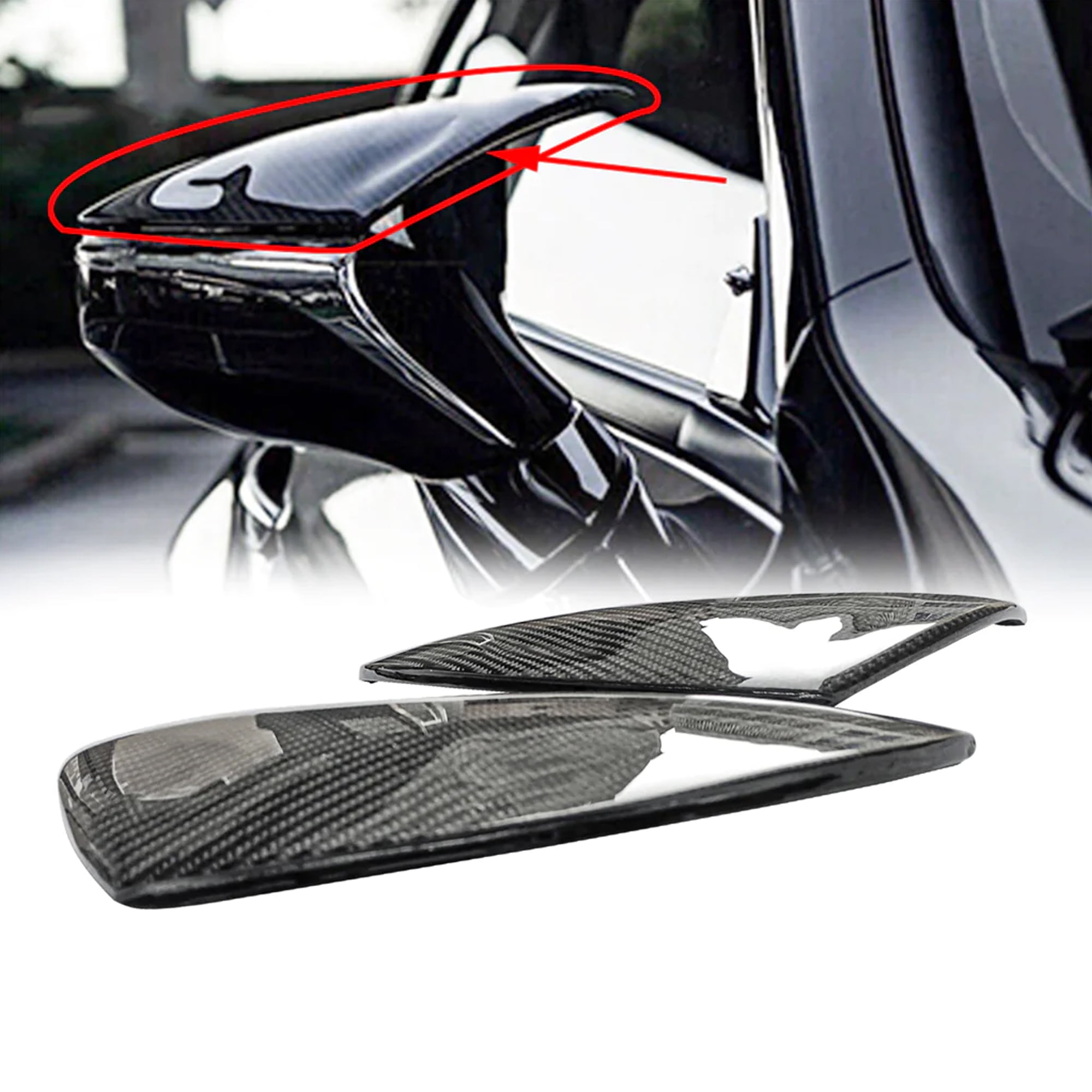 NINTE Mirror Covers Replacement for 2021-2023 Lexus IS300 IS350 IS500 F ...