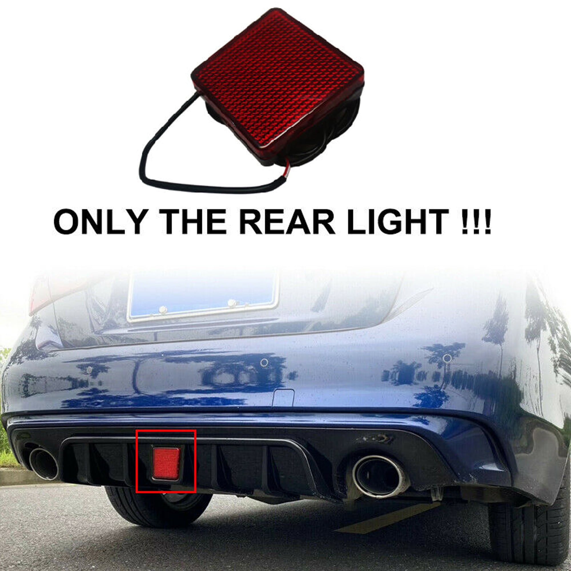 NINTE Real Brake Light for 18-23 Infiniti Q50 Rear Bumper Diffuser ...