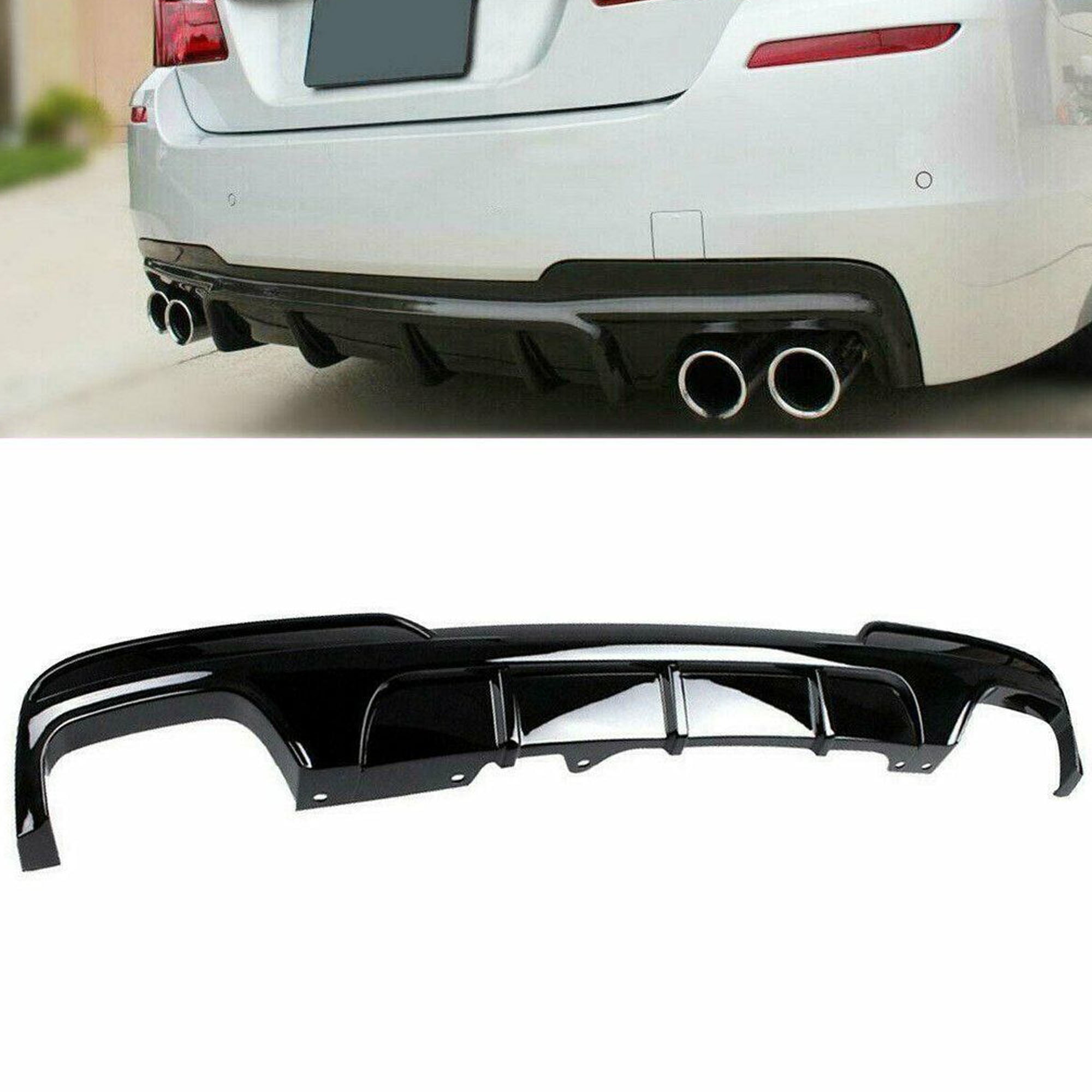NINTE Rear Bumper Diffuser for 2011-2016 BMW 5 Series F10 535i M Sport ...