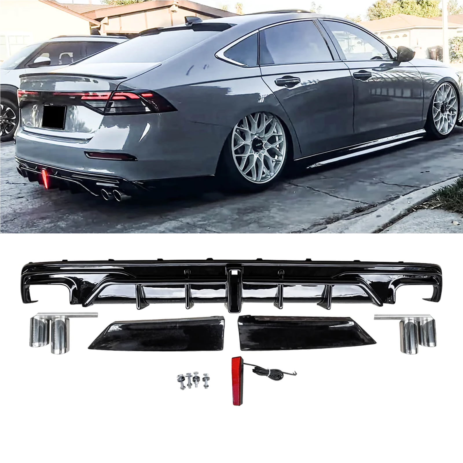 NINTE Rear Bumper Lip Diffuser/Spoiler/Splitter, Automotive Diffusers ...