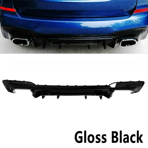 NINTE Rear Diffuser for 2018-2021 BMW G01 X3 M-Sport M40i Gloss Black ...