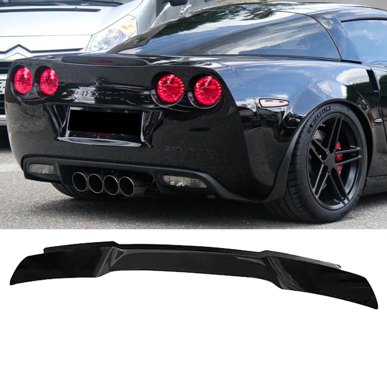 NINTE Rear Spoiler for 2005-2013 Chevrolet Corvette C6 Trunk Spoiler ...
