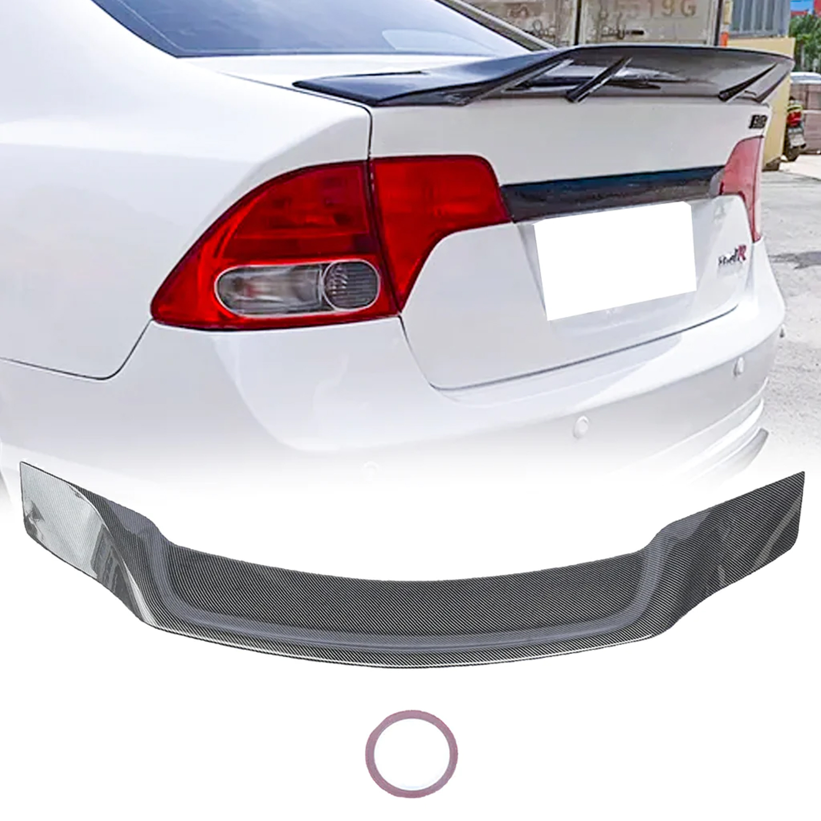 NINTE Rear Spoiler for 2006-2011 8th Honda Civic 4DR Sedan R Style ...