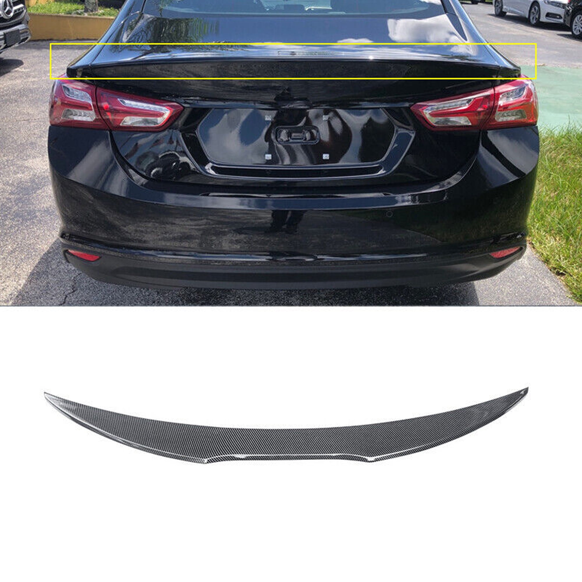 NINTE Rear Spoiler for 2016-2022 Chevrolet Malibu Factory Style ABS ...