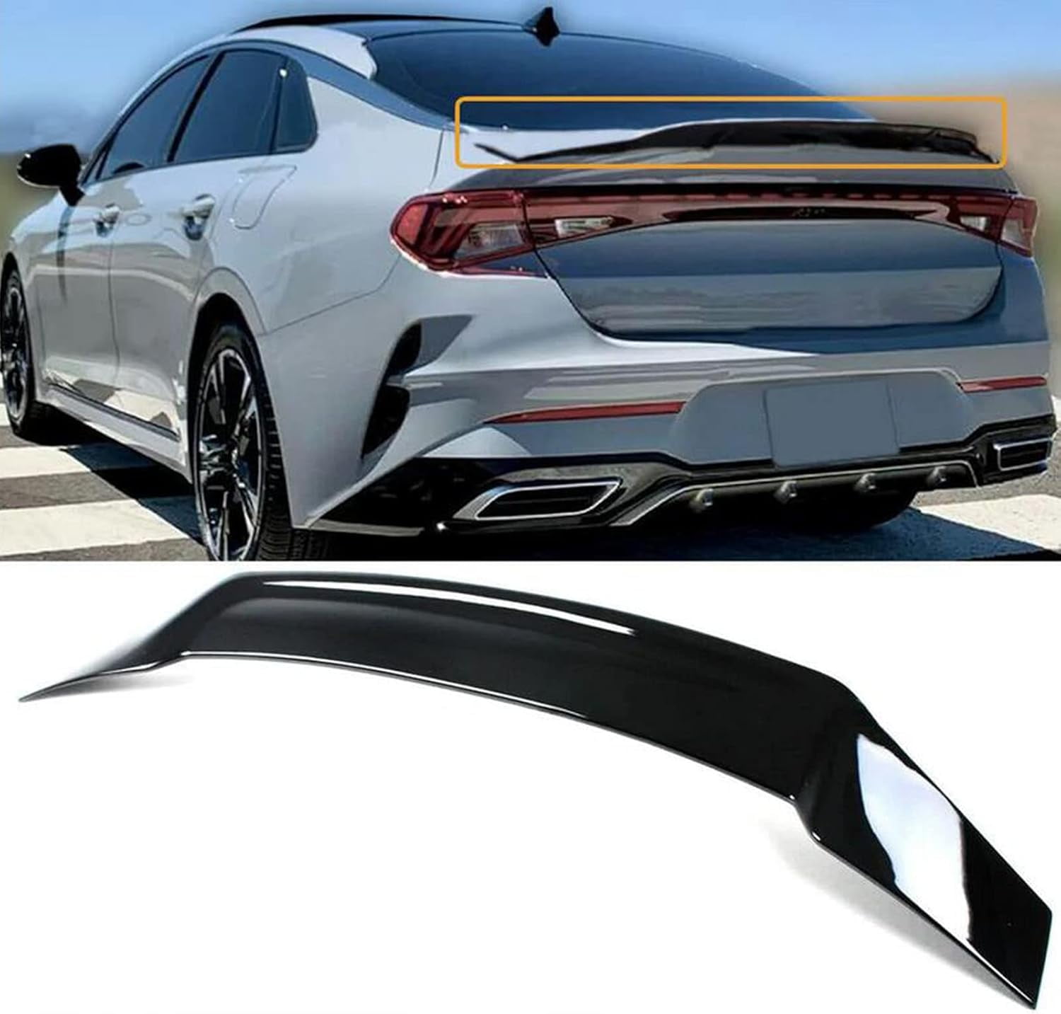 NINTE Rear Spoiler for 2021 2022 2023 2024 KIA K5 LX LXS GT EX KDM R Style Duckbill Trunk ...