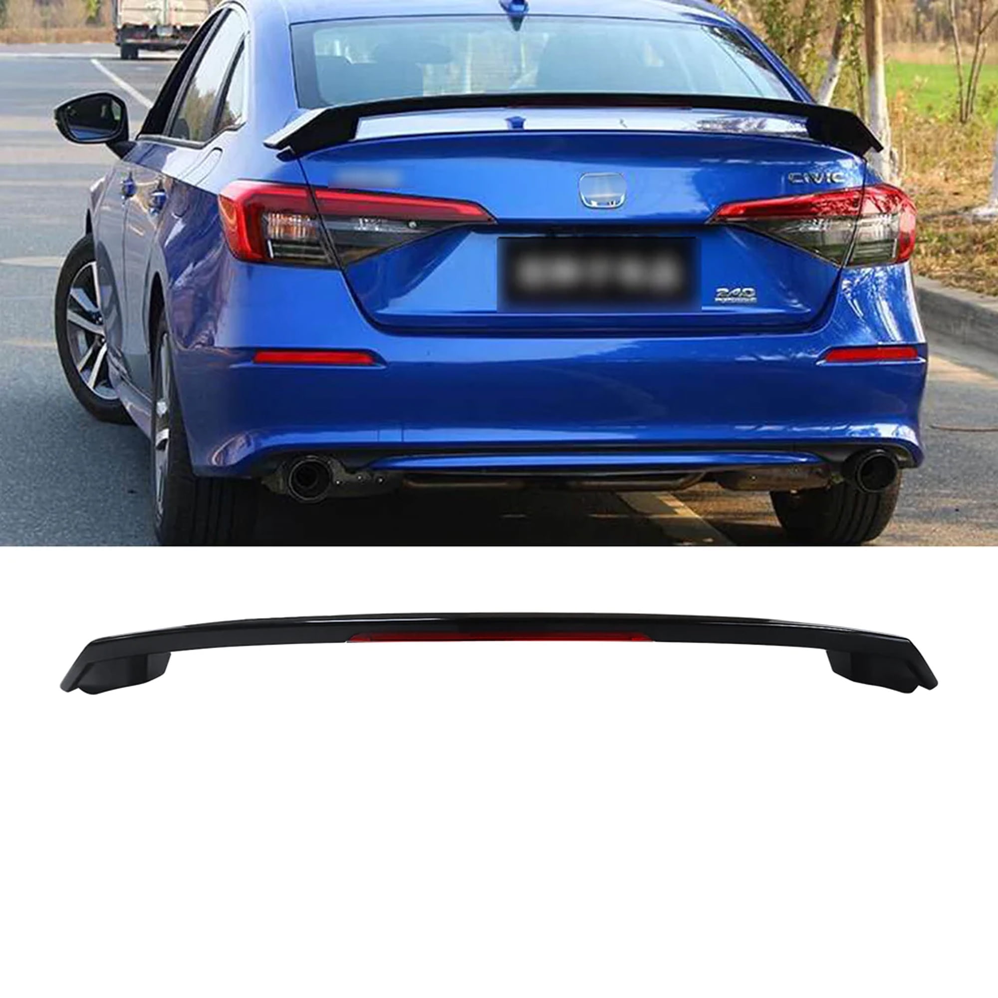 NINTE Rear Spoiler for 2022 2023 Honda Civic 11th Gen ABS Tail Trunk ...