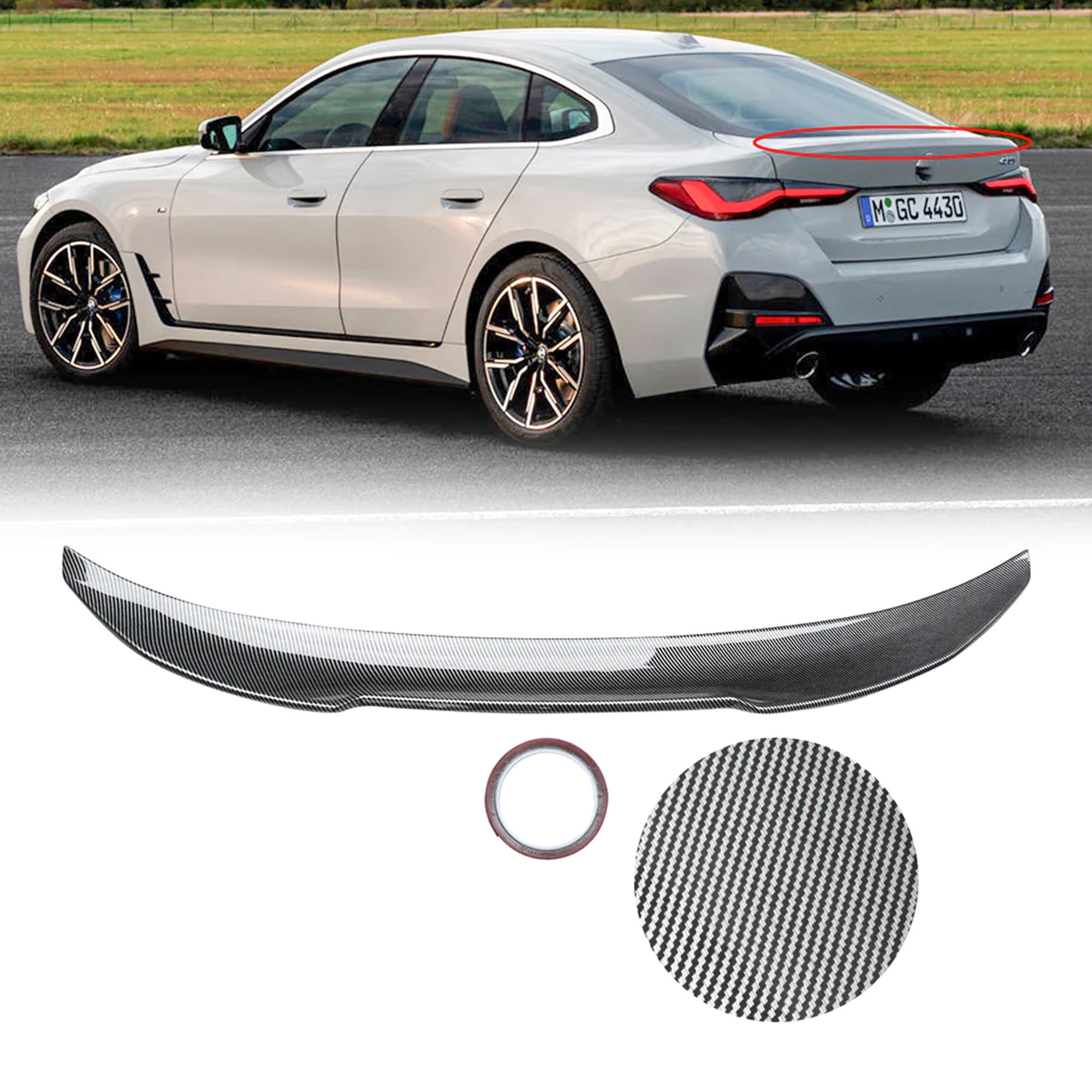 NINTE Rear Spoiler for 2022-2024 BMW 4 Series Gran Coupe G26 4-Door i4 ...