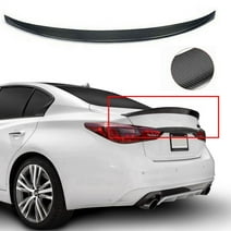 Geelife Fits 14-23 Infiniti Q50 V Style Carbon Fiber Print Rear Window ...