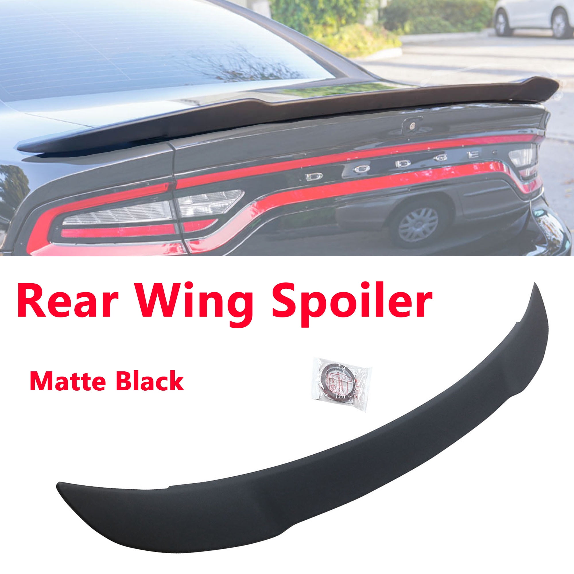 NINTE Rear Wing Spoiler for 2015-2022 Dodge Charger Hellcat Style Matte ...