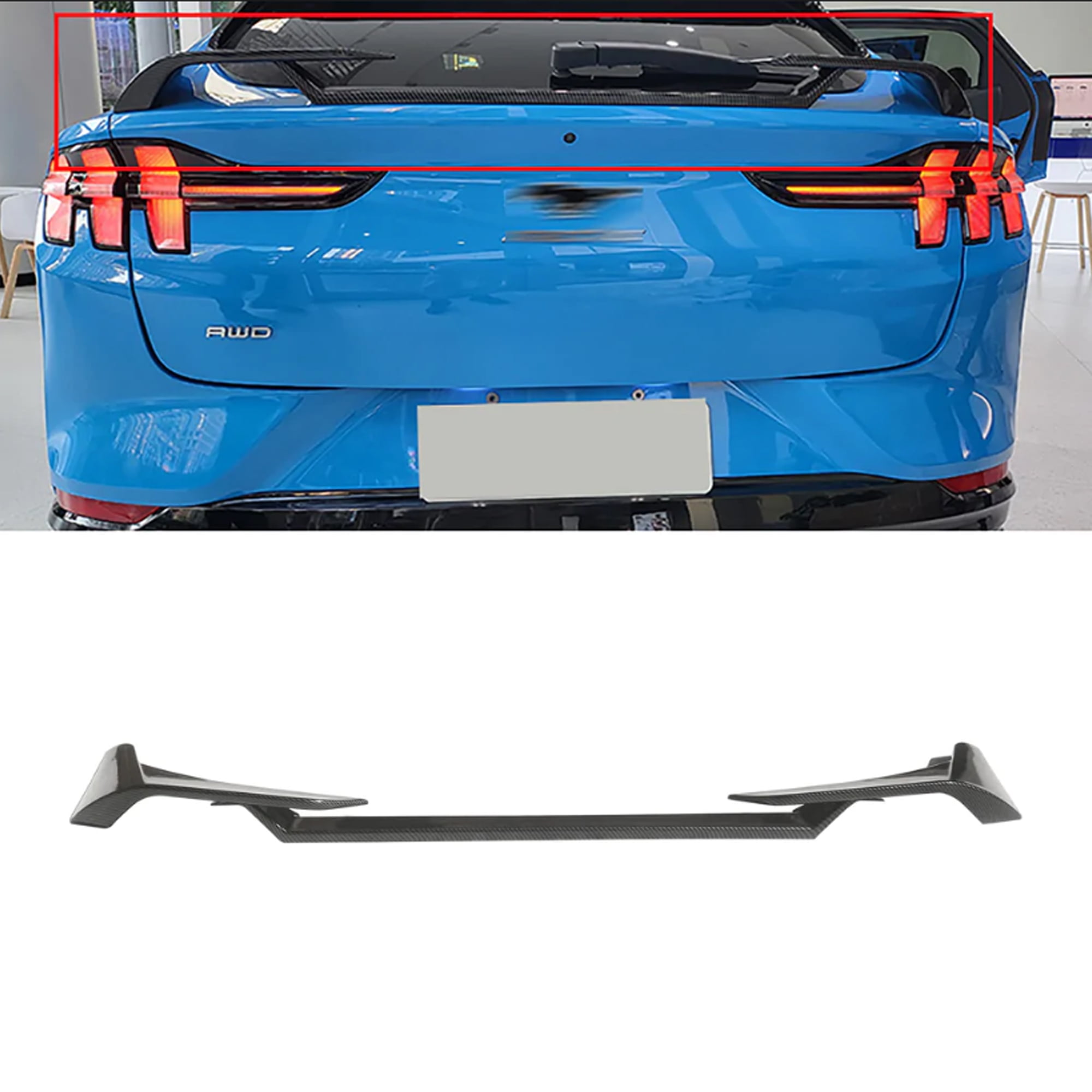NINTE Rear Wing Spoiler for 2021 2022 Ford Mustang Mach-E GT Sport ...