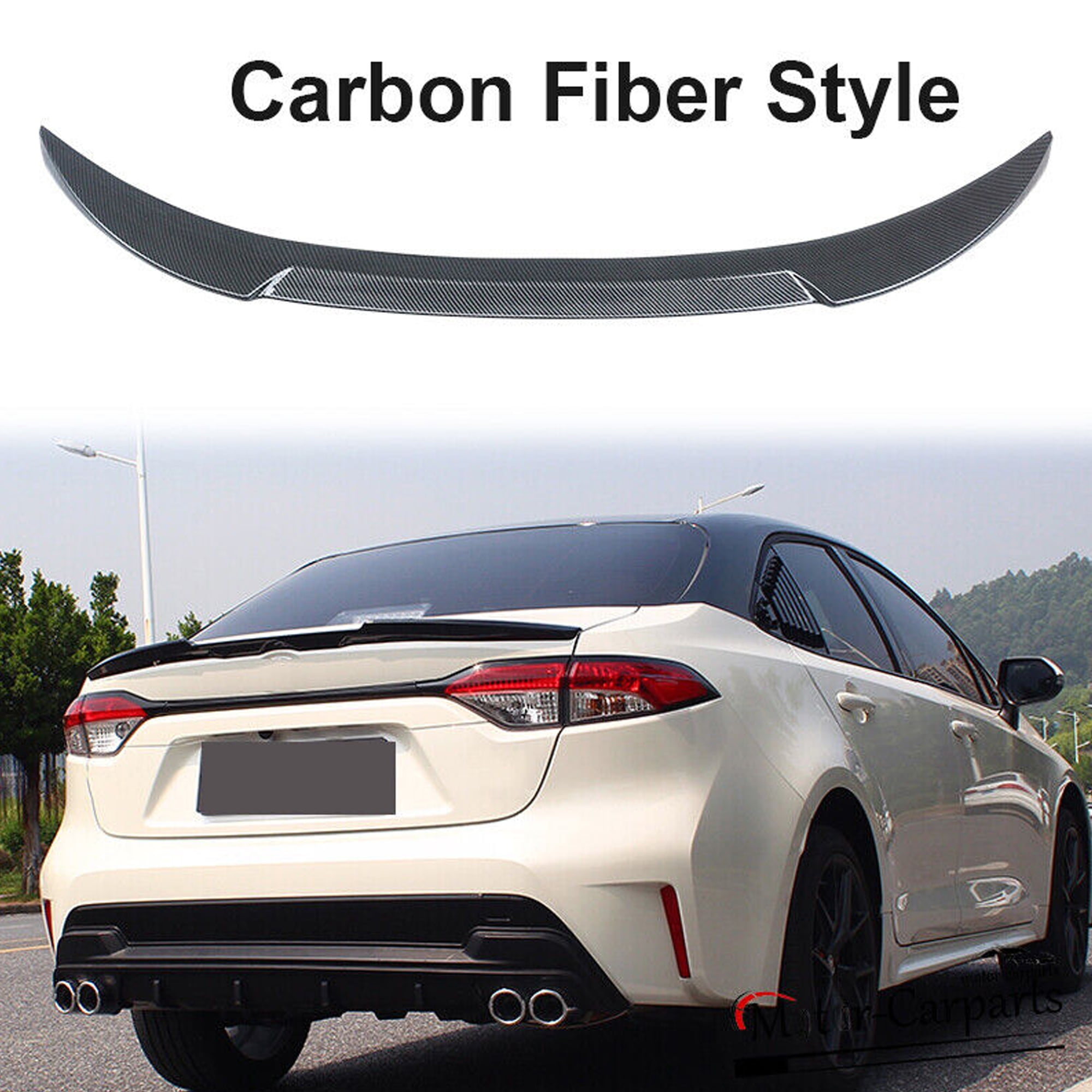 NINTE Rear Wing Spoiler for Toyota Corolla Sedan 4D 2020-2022 Carbon ...