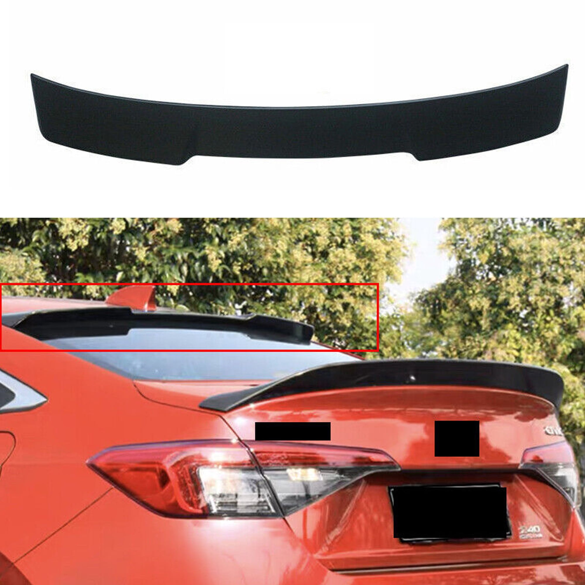 NINTE Roof Spoiler for 2022-2024 11th Honda Civic EX LX SI Sport ...