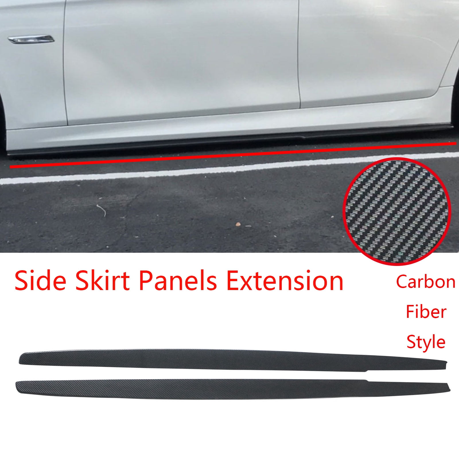 NINTE Side Skirt Panels Extension for 2011-2016 BMW F10 5-Series Carbon ...