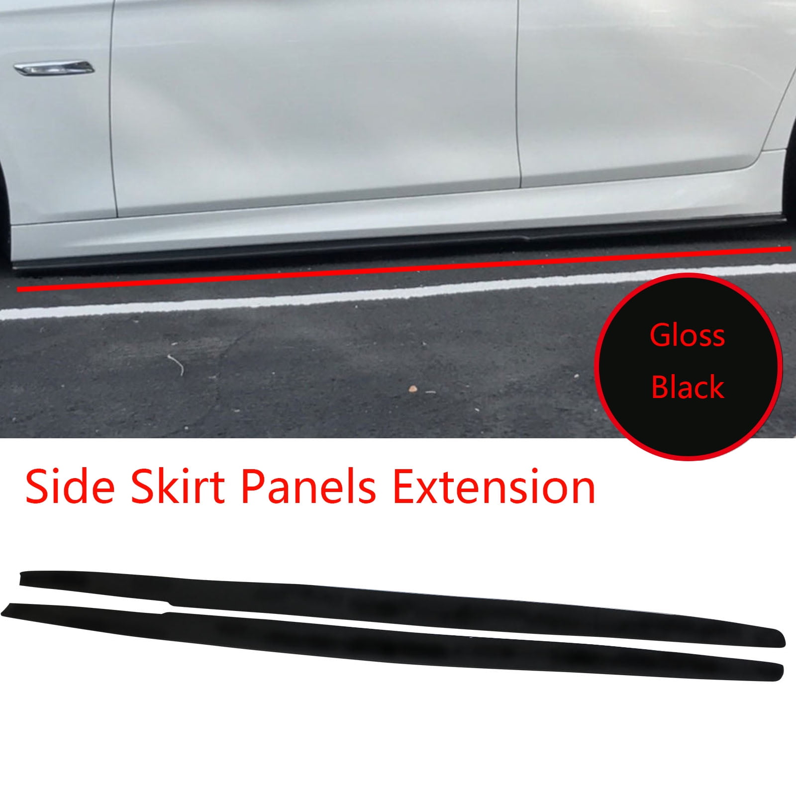 NINTE Side Skirt Panels Extension for 2011-2016 BMW F10 5-Series Gloss ...