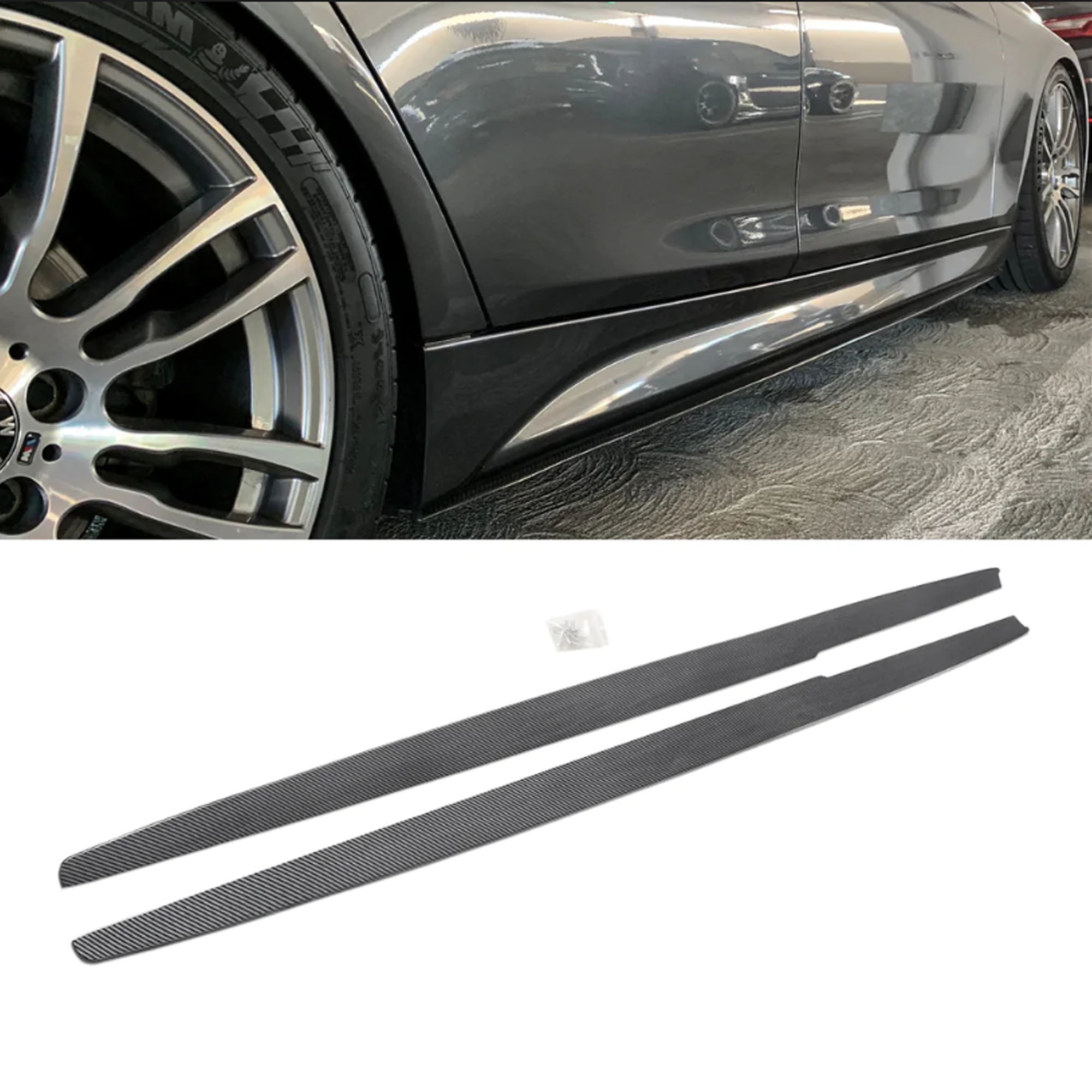 NINTE Side Skirts Extension Panel for 12-18 BMW 3 Series F30 F31 Sedan ...