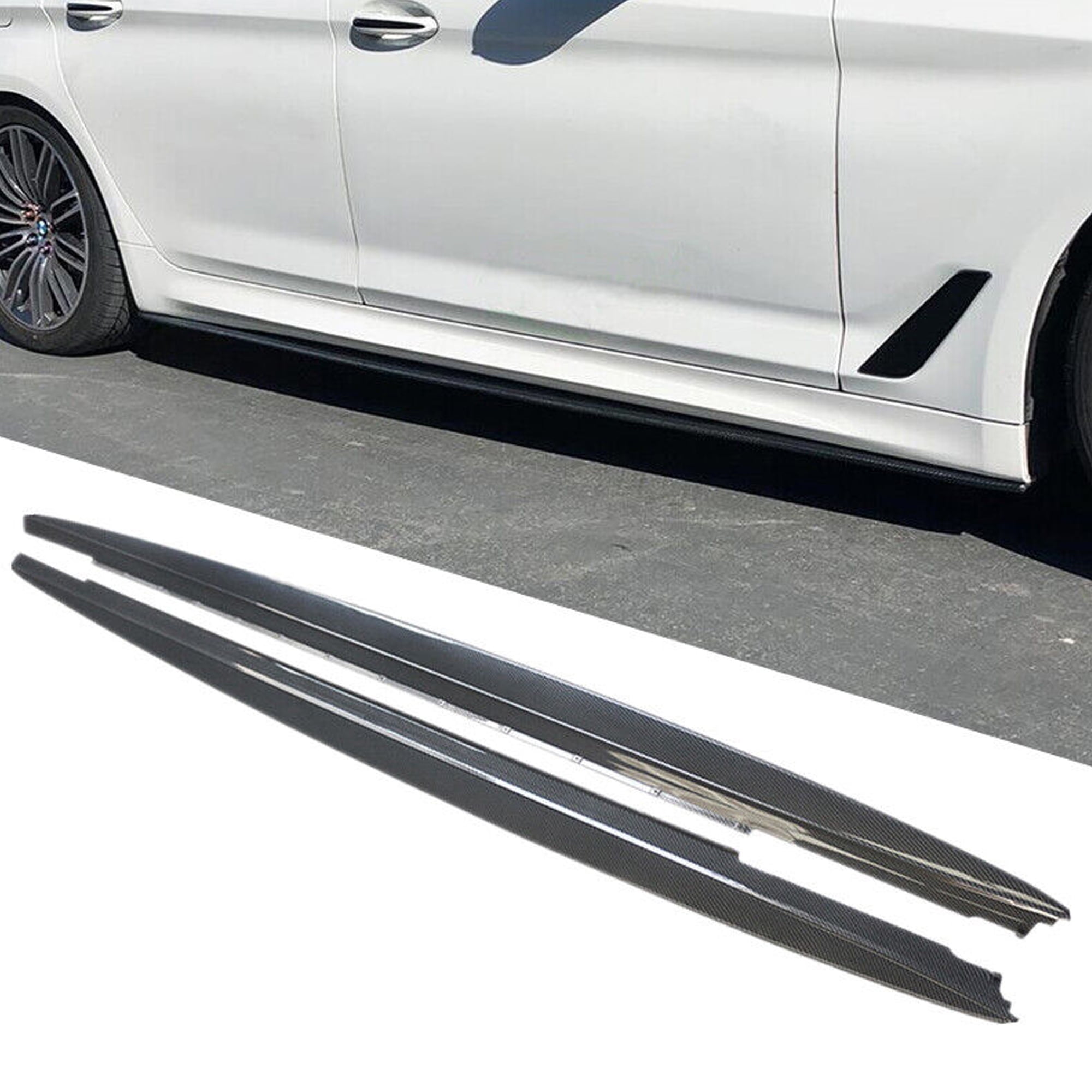 NINTE Side Skirts Extension for 2017-2023 BMW 5 Series G30 G31 M Sport ...