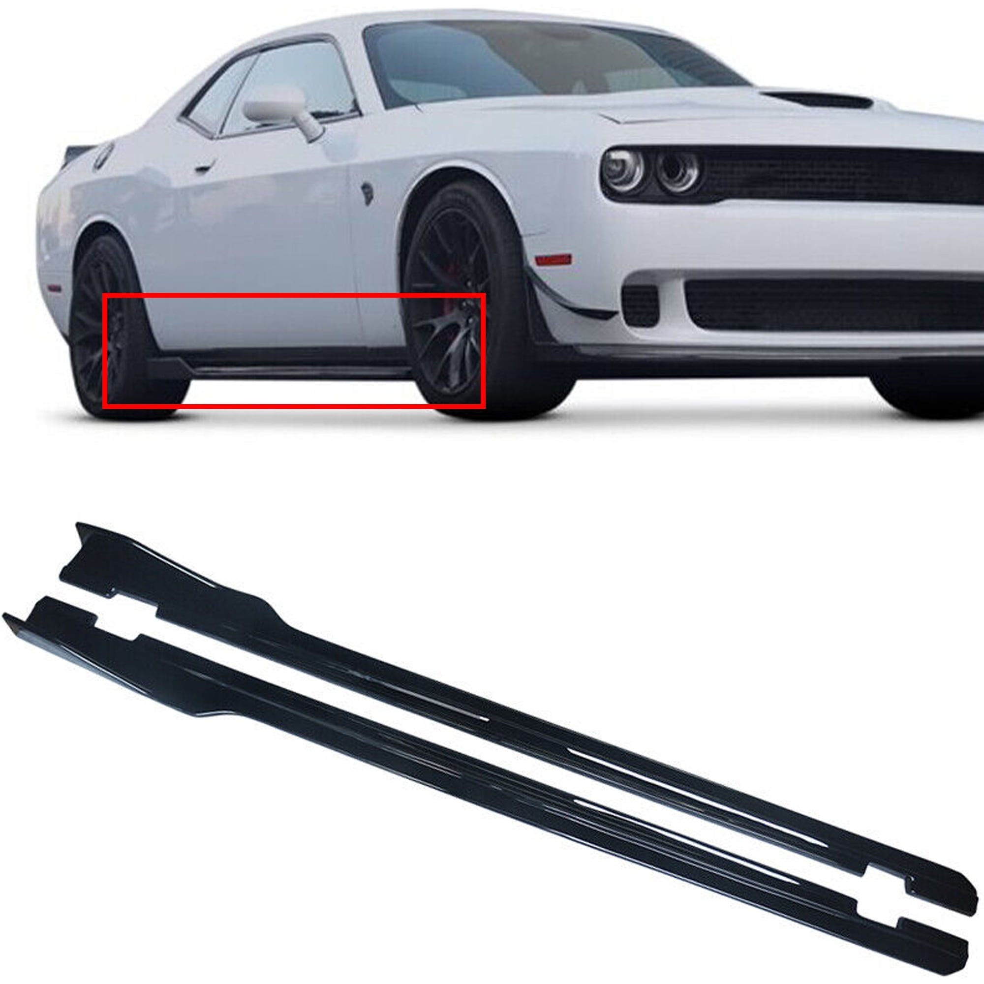 NINTE Side Skirts Panel Extension for 2015-2022 Dodge Challenger SXT ...