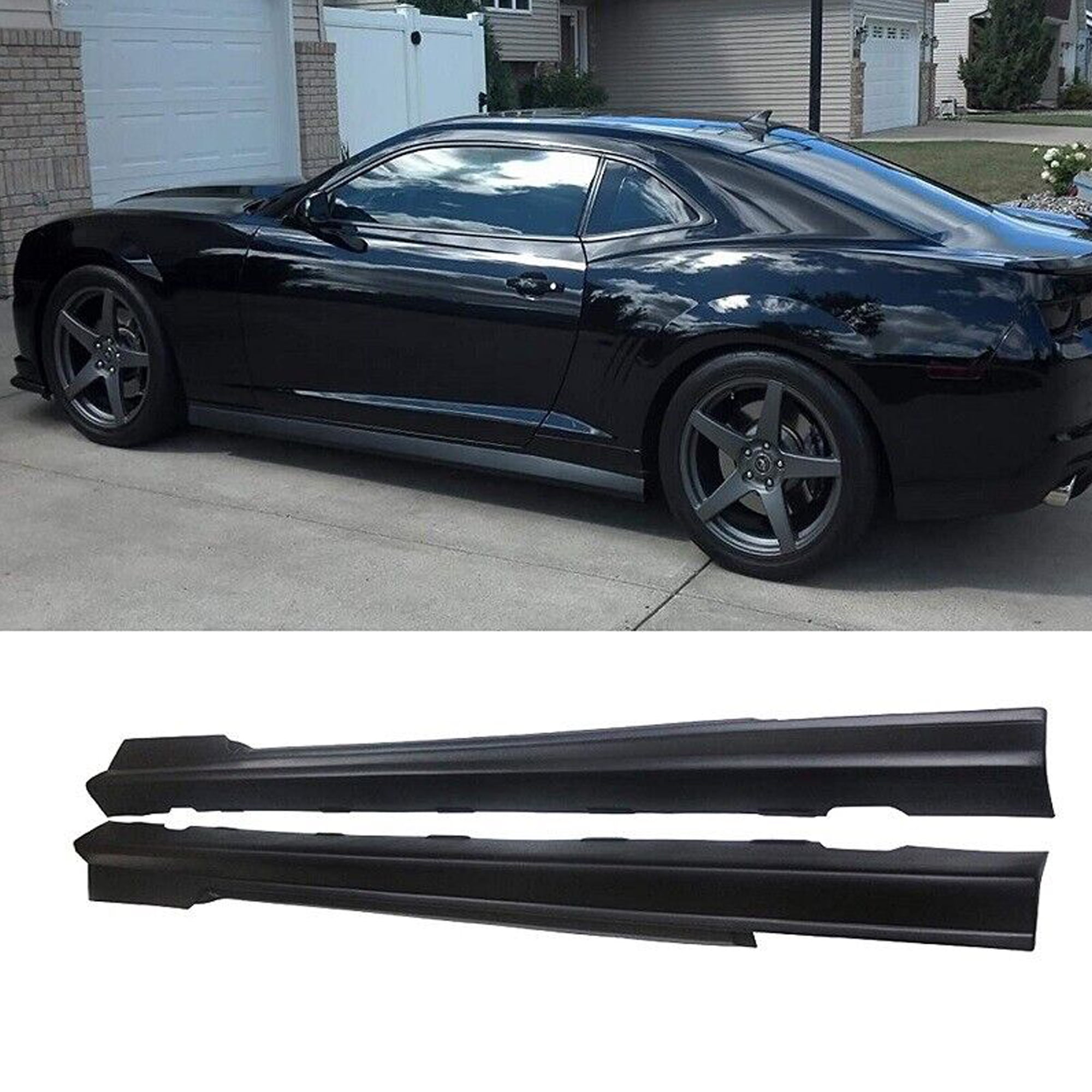 NINTE Side Skirts Panels Extension for 2010-2015 Chevy Camaro ZL1 Style ...