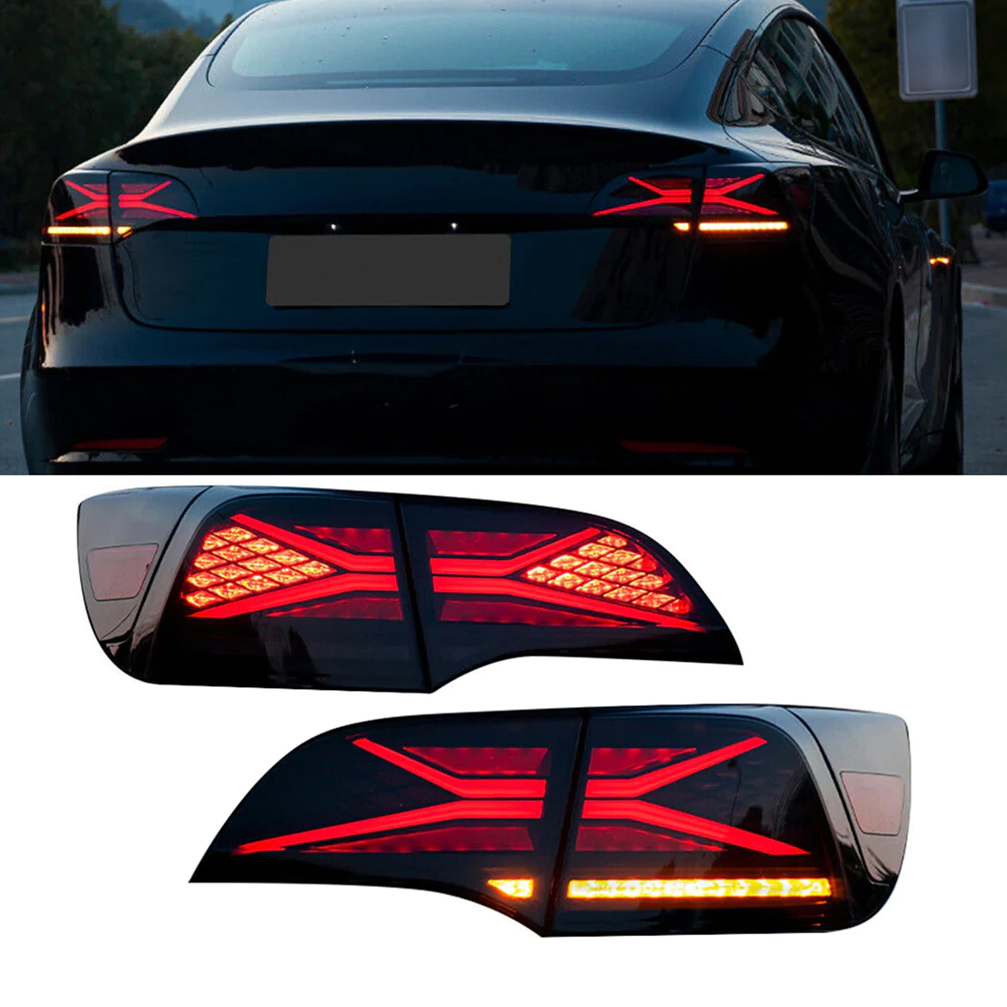 NINTE TailLights for 2017-2023 Tesla Model 3 Model Y LED Tail Light ...