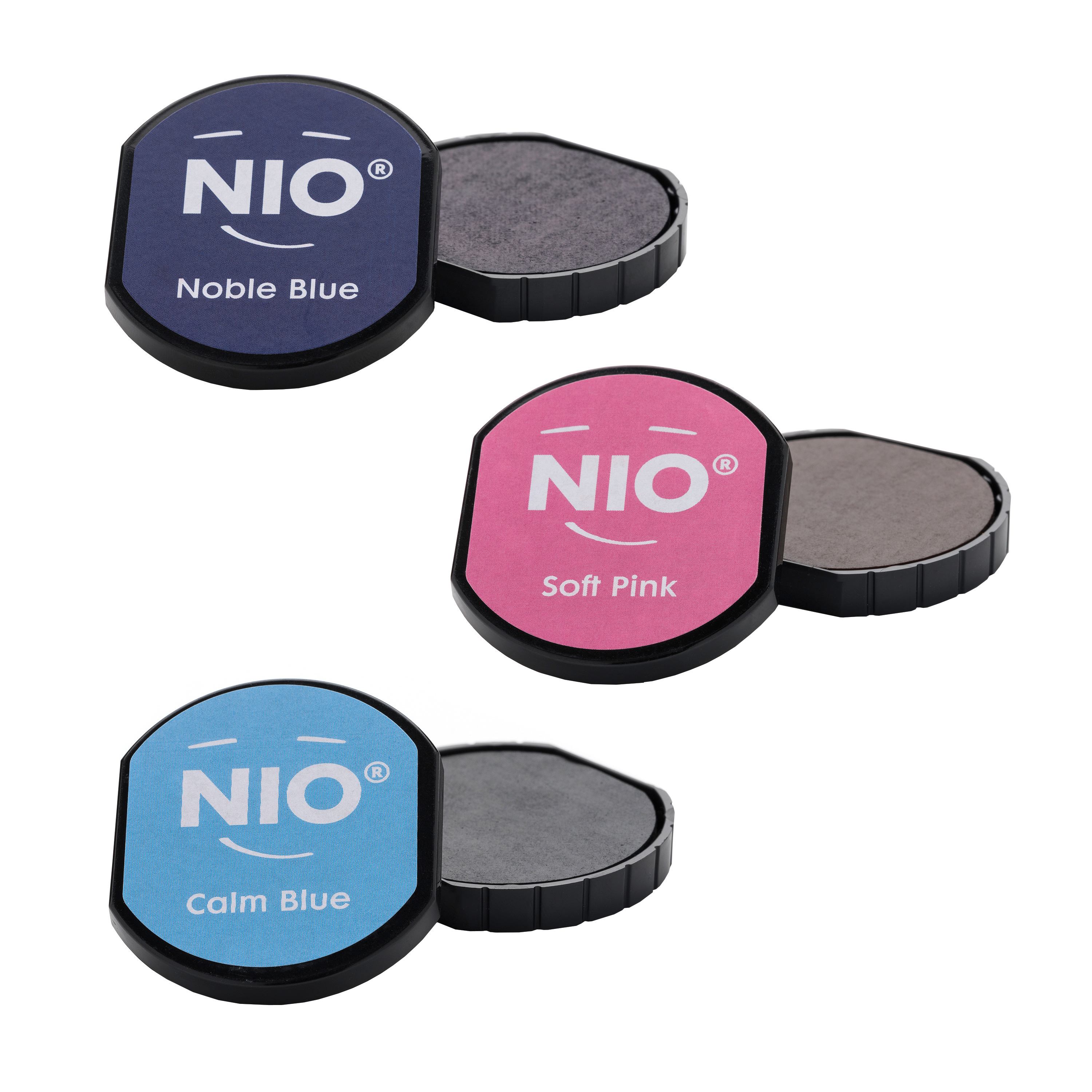 NIO Stamp Pad Combo 3 Pack, Calm Blue, Soft Pink, Noble Blue (072730 ...