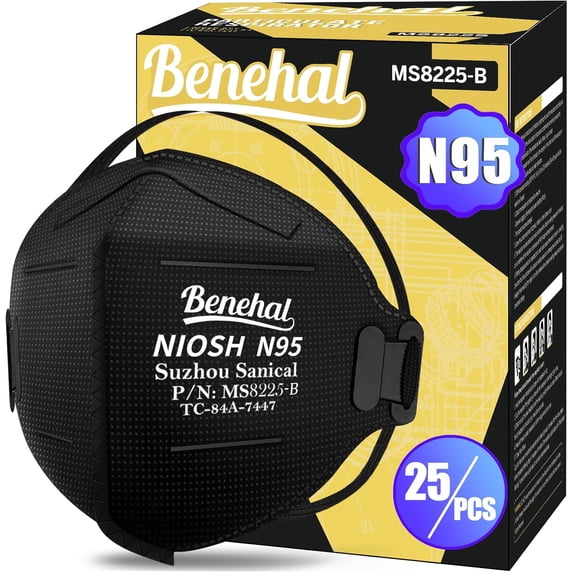 NIOSH Approved N95 Face Masks Particulate Respirators, Pack of 25 Masks ...