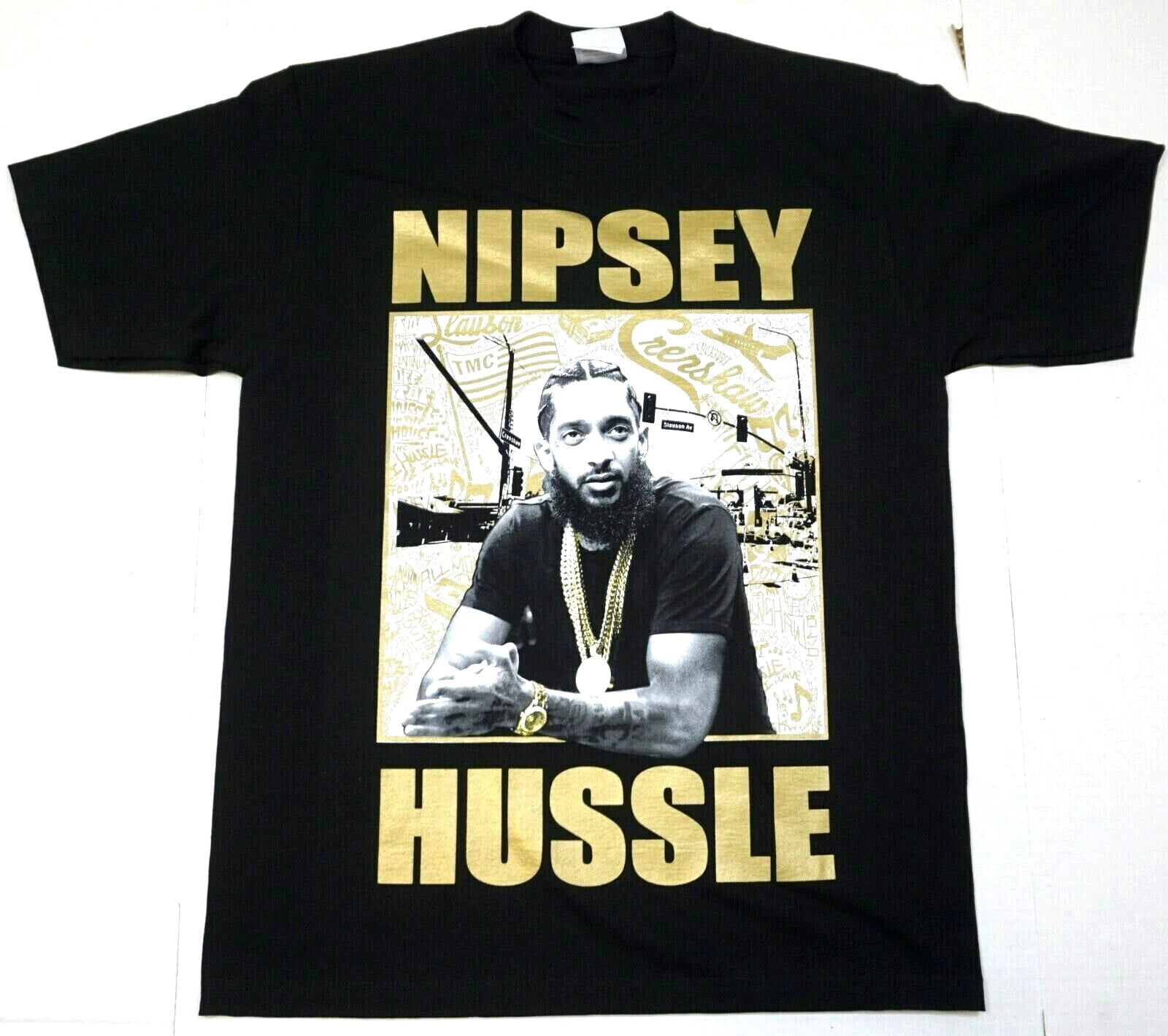 NIPSEY HUSSLE T-shirt LA Crenshaw Rap Hip Hop HU$$LE Tee Men's 100% ...