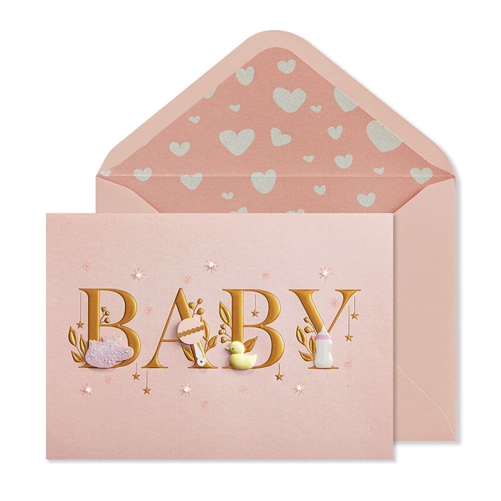 NIQUEA.D, Baby Lettering Girl New Baby Card - Walmart.com
