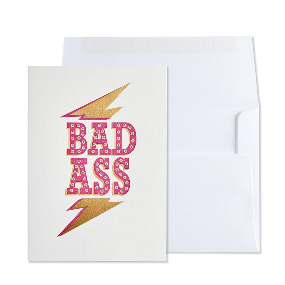 NIQUEA.D, Bad Ass Lightning Bolt Friendship Card - Walmart.com