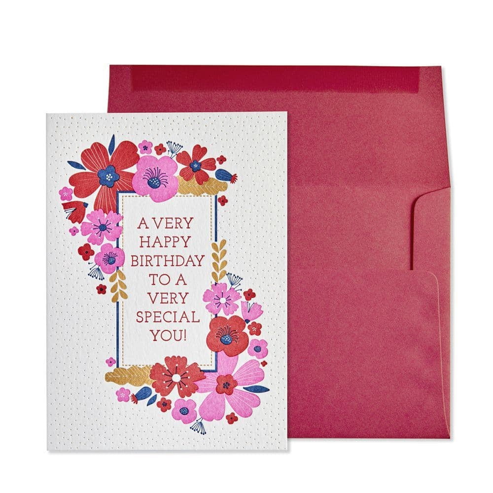 NIQUEA.D, Flower Frame with Gems Birthday Card - Walmart.com