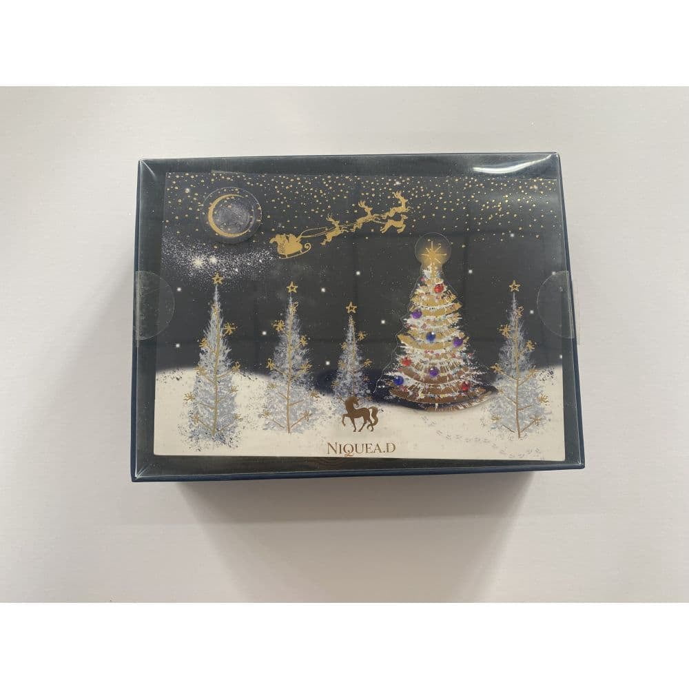 NIQUEA.D, Santa Silhouette Over Landscape 8 Count Boxed Christmas Boxed ...