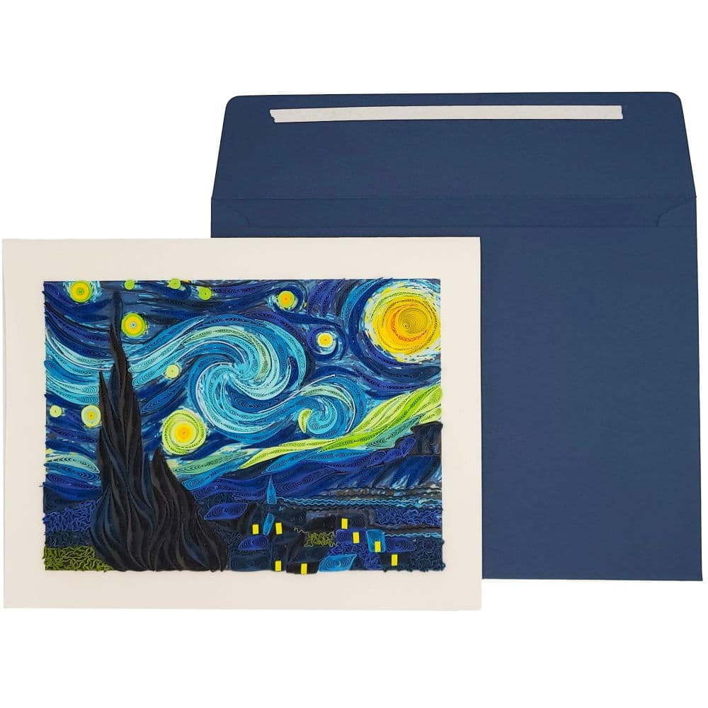 NIQUEA.D, Starry Night Van Gogh Quilling Blank Card - Walmart.com