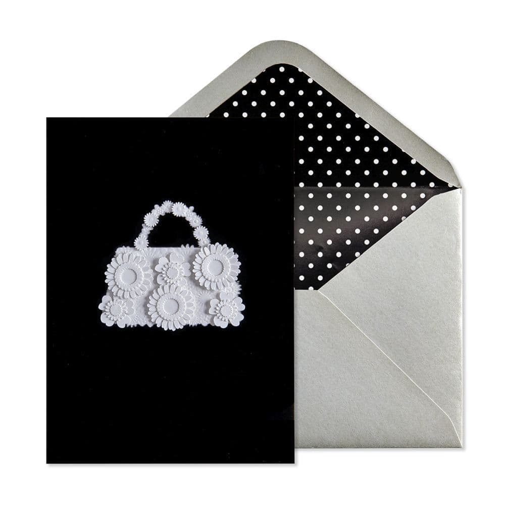 NIQUEA.D, White Flower Handbag Birthday Card - Walmart.com