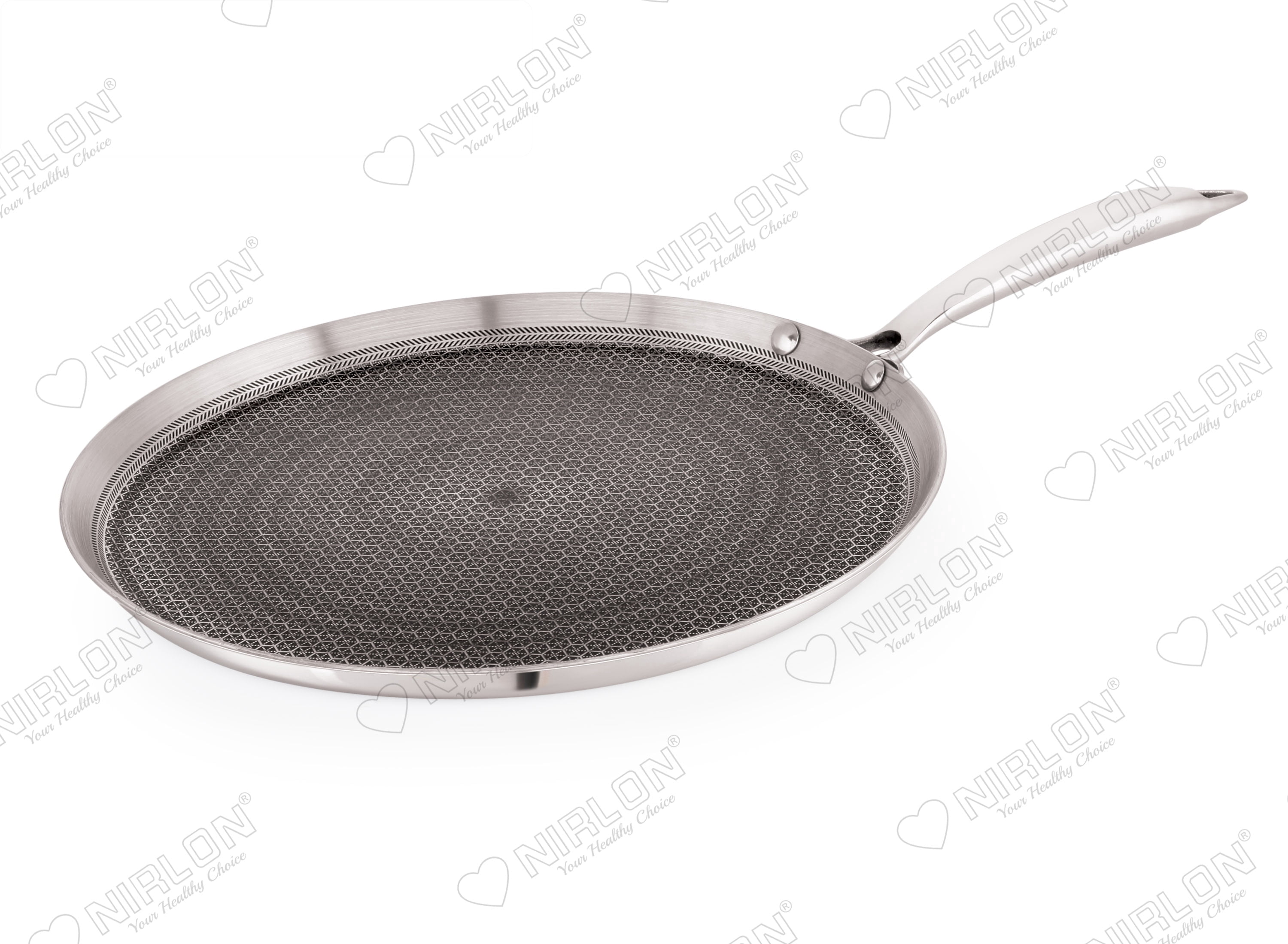 NIRLON Platinum Honeycomb Triply Stainless Steel Cookware Flat Tawa ...