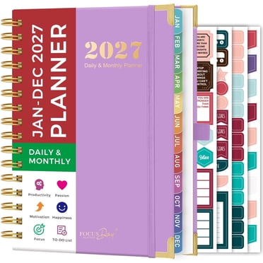 NIRMIRO 2027 Daily & Monthly Planner, Jan. 2027 - Dec.2027 Hardcover ...