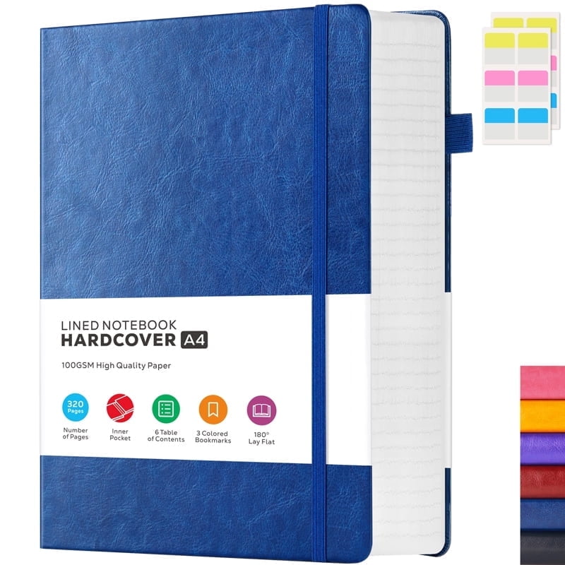 NIRMIRO A4 Hardcover Notebook: Large 8.5"x11" College Ruled Journal ...