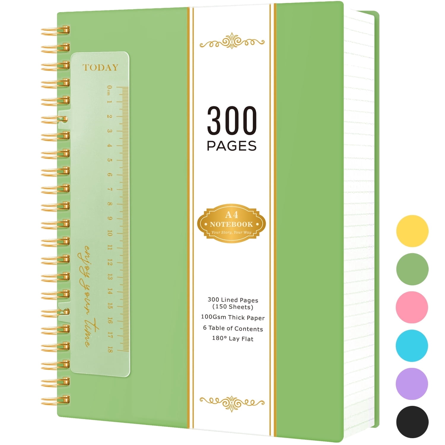 NIRMIRO A4 Spiral Notebook, 8.5