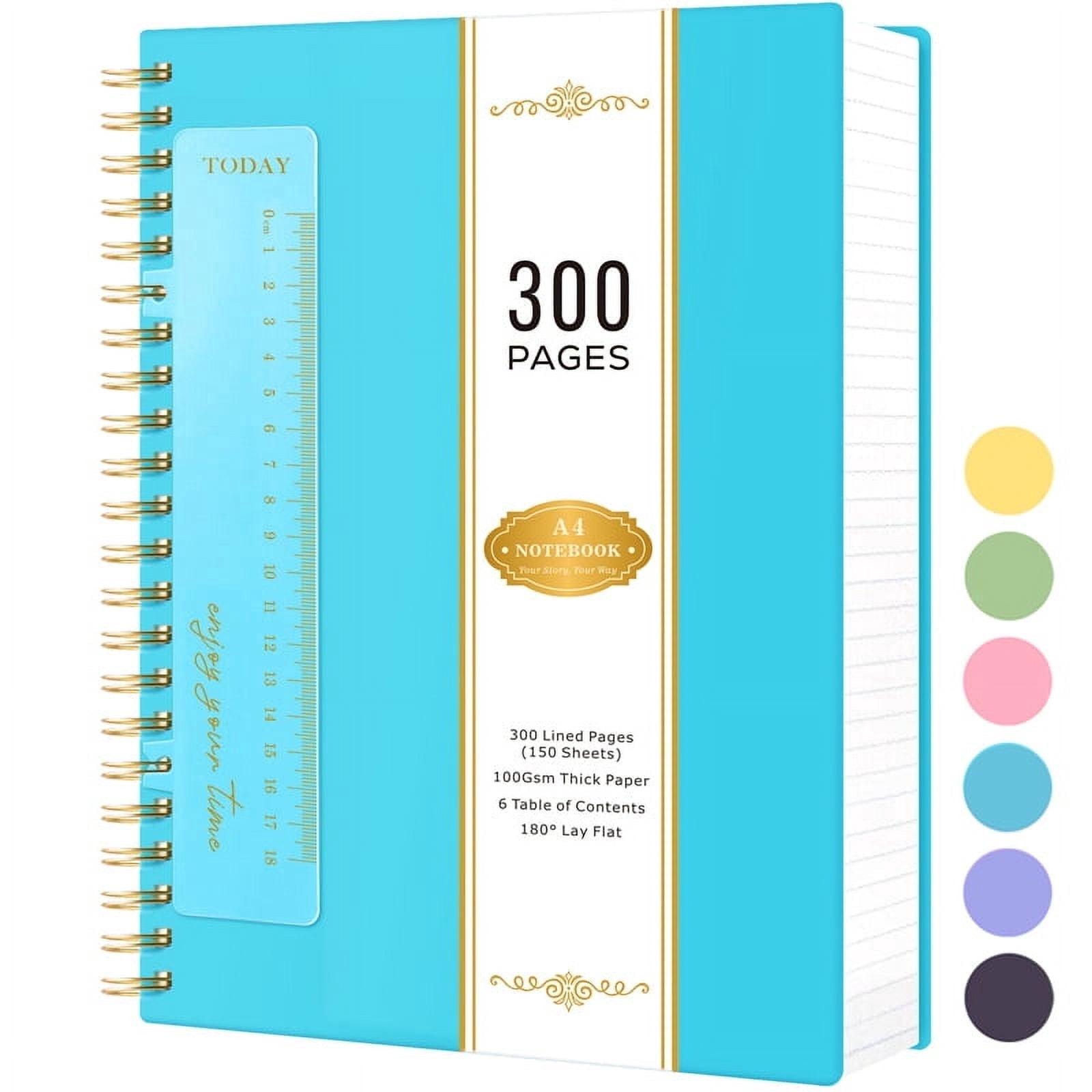 NIRMIRO A4 Spiral Notebook, 8.5" x 11" Large Hardcover College Ruled ...