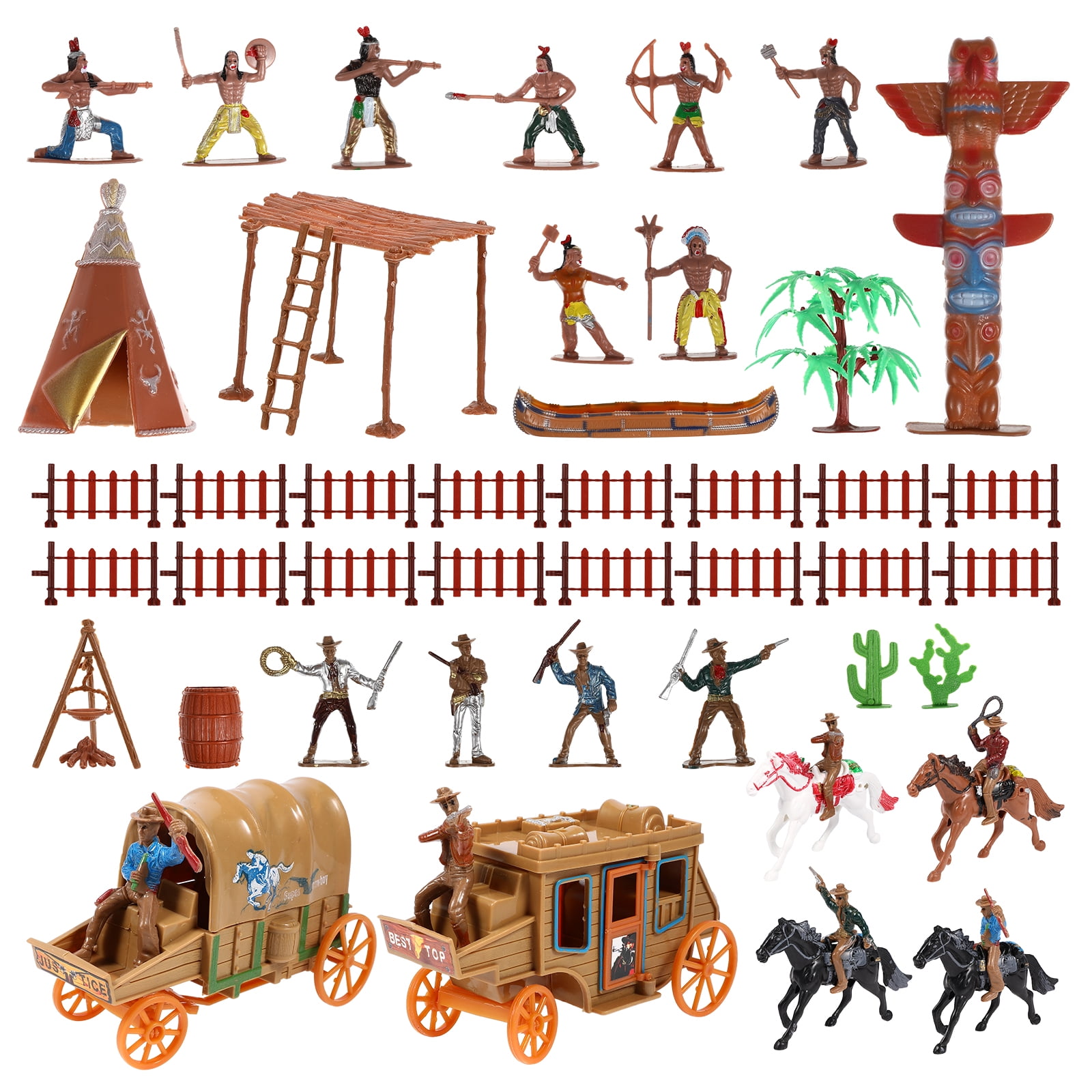 NISHUNA 1 Set Miniature Indians Models Character Model Decorations ...