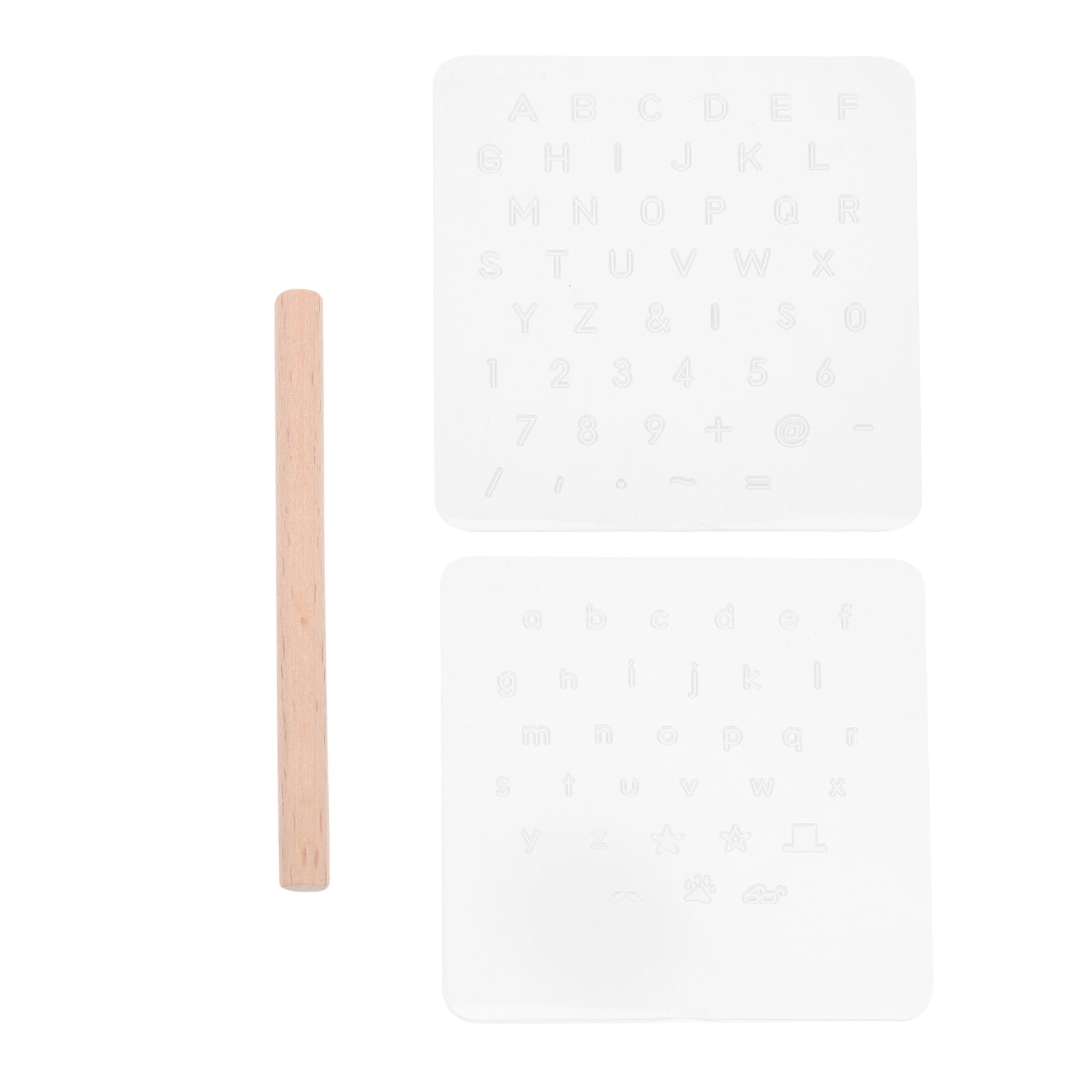 NISHUNA 1 Set Transparent Leather Alphabet Stamp Practical English ...