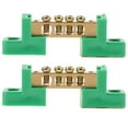 NISHUNA 2pcs Electrical Grounding Bars Ground Bus Bars 4 terminals ...