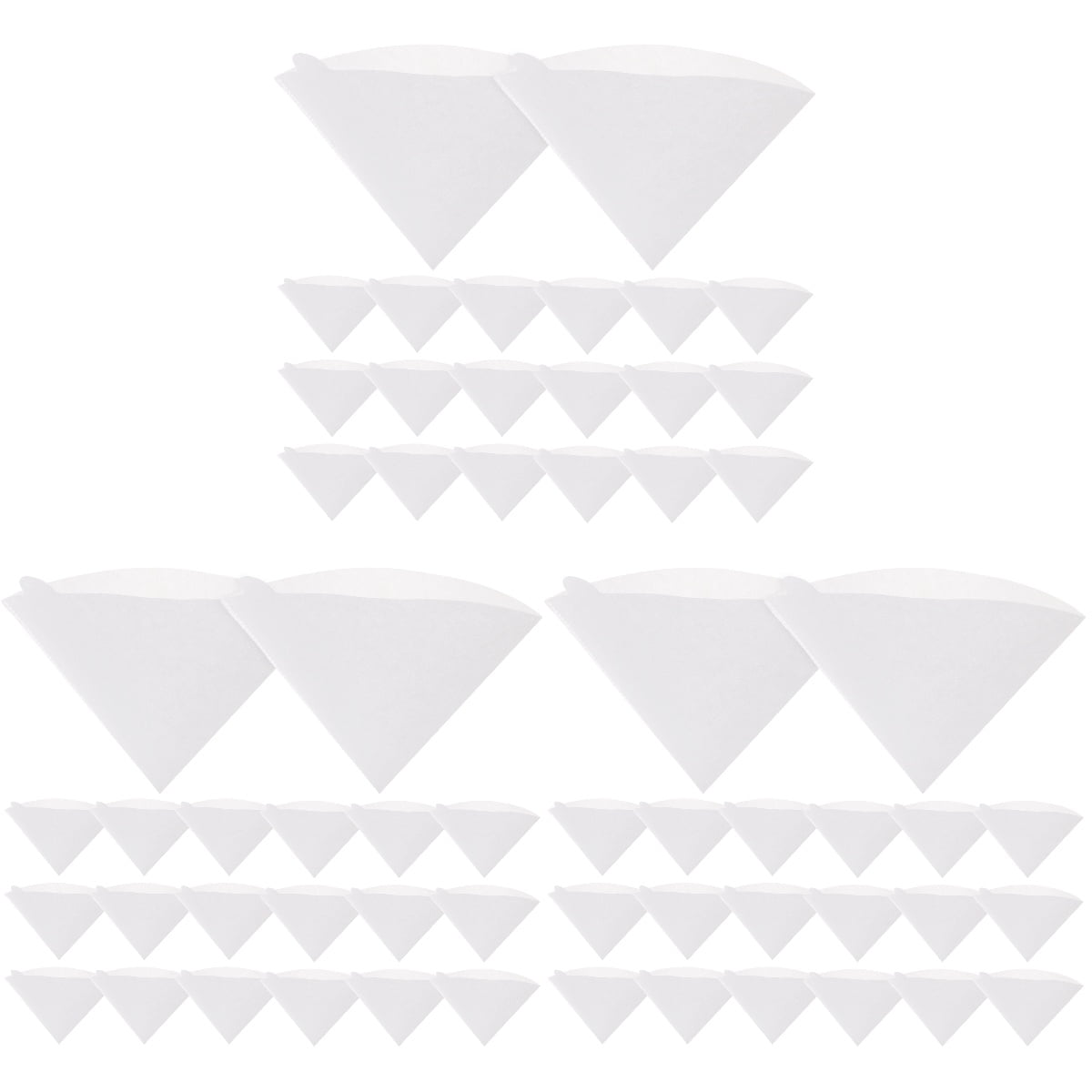 NISHUNA 300 Pcs Coffee Cone Filter Coffee Filtering Paper Espresso Cone ...