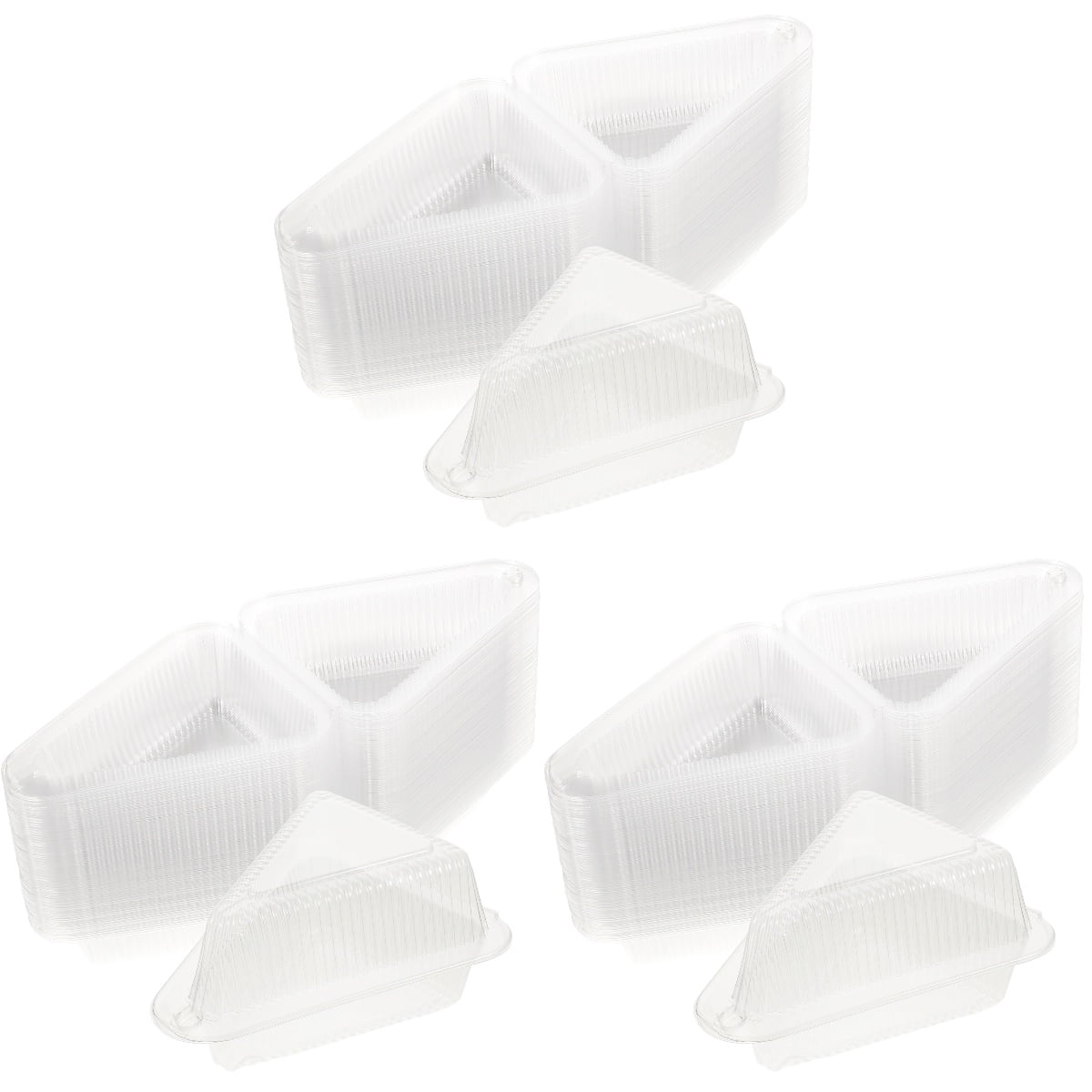 NISHUNA 300 Sets of Clear Sandwich Packaging Boxes Portable Cake ...