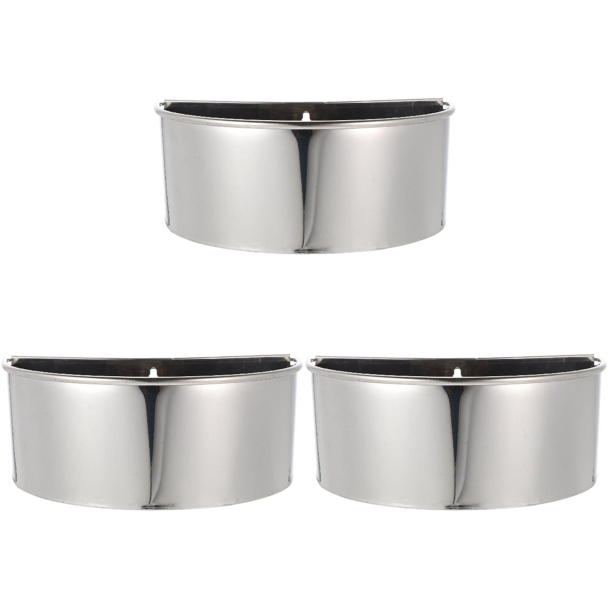 NISHUNA 3pcs Stainless Steel Trash Bucket Hotel Dining Room Bucket ...