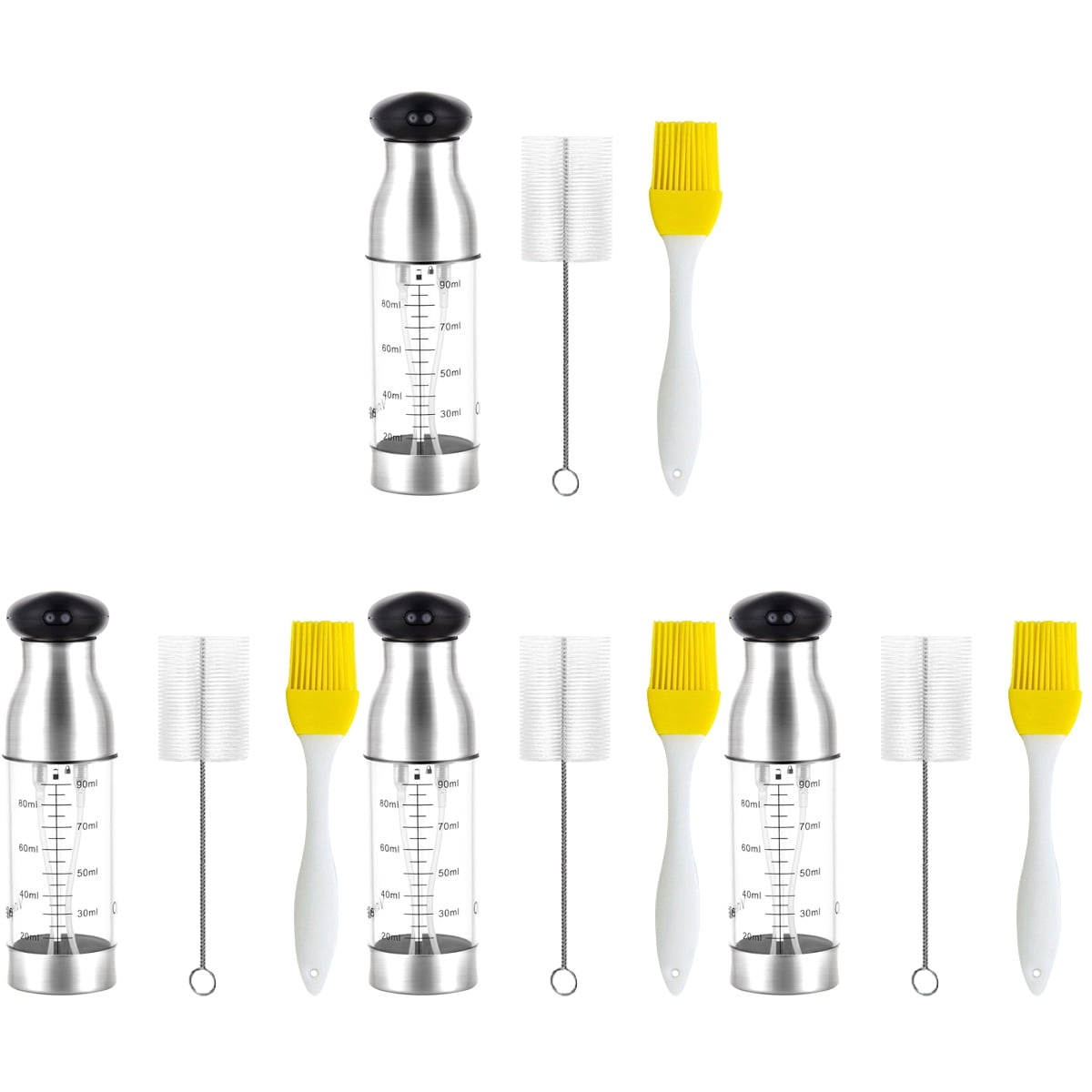 NISHUNA 4 Sets of Oil Sprayer Push-type Oil Spray Bottle Convenient Oil ...