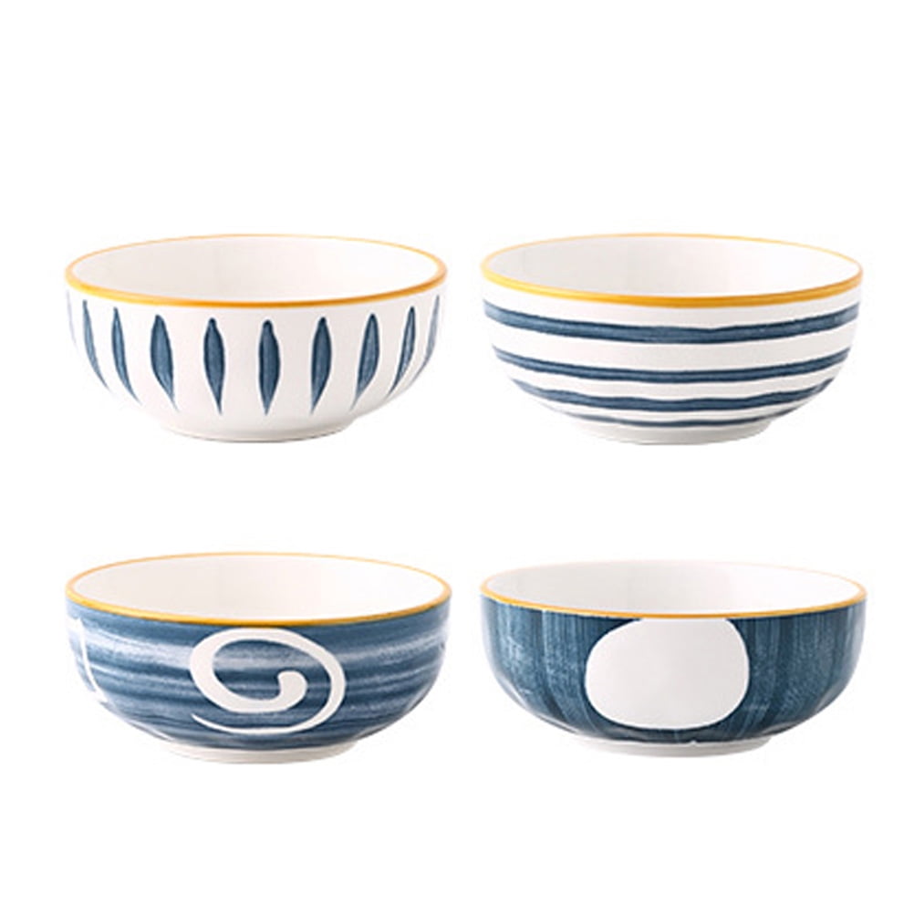 NISHUNA 4Pcs Ceramic Condiment Plates Seasoning Trays Mustard Sauce ...