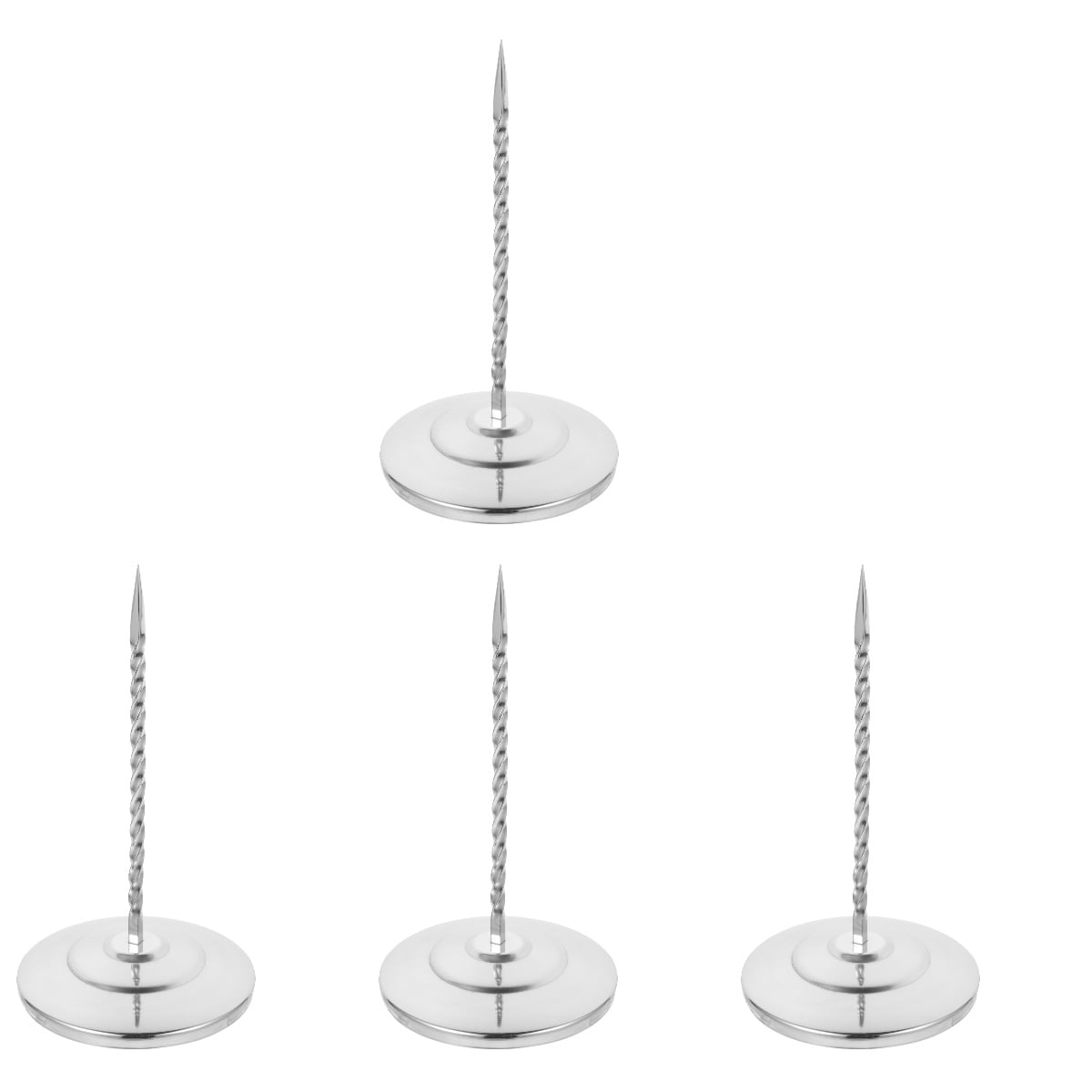 NISHUNA 4pcs Receipt Holder Spike Stainless Steel Receipt Storage ...