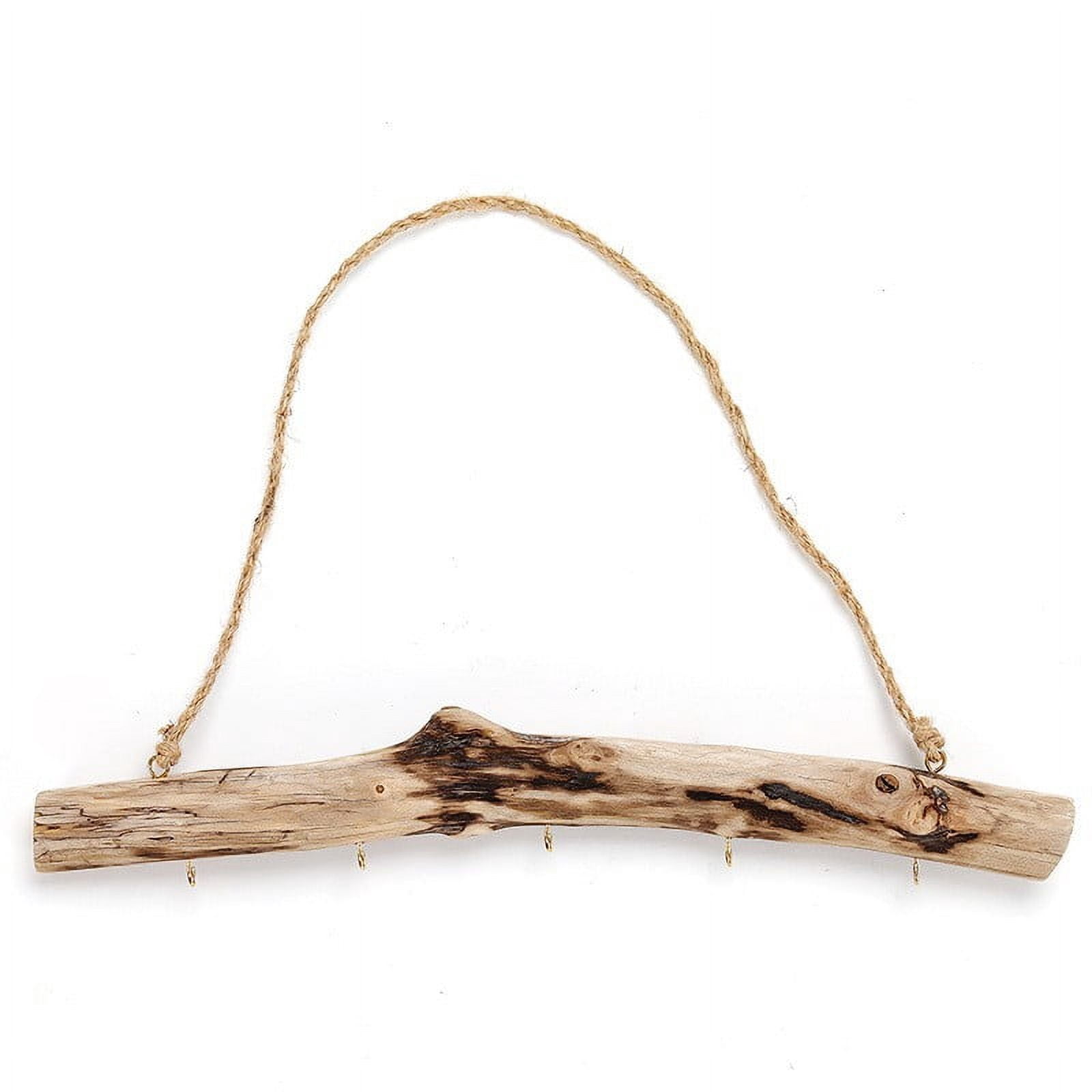 NISHUNA Branch Shape Floating Wooden Hook Wall Mounted Wood Hook ...