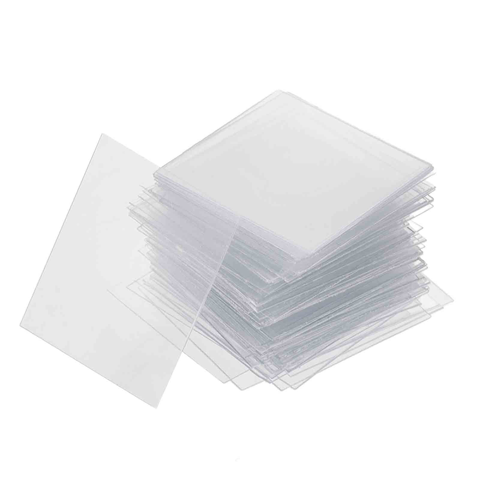 COOPHYA Plastic Microscope Slides for Laboratory Use Transparent Blank ...