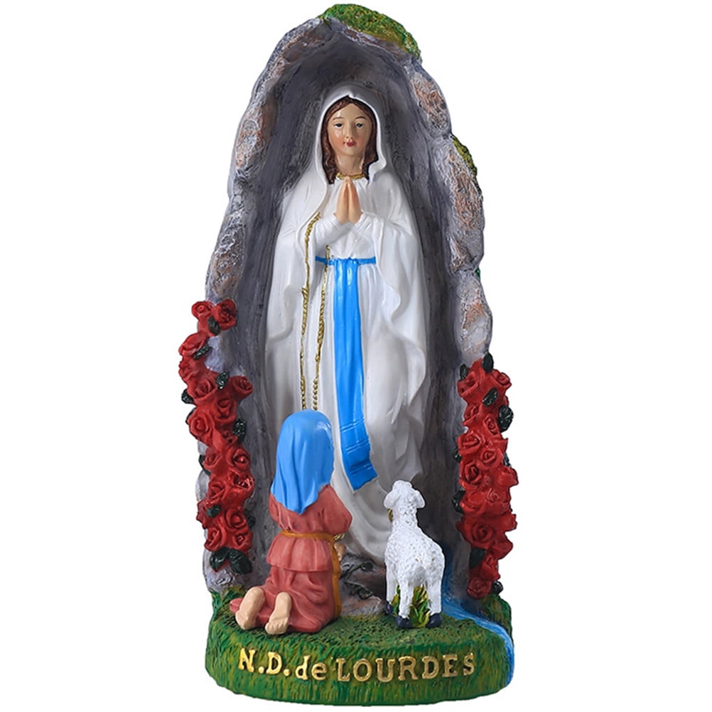 NISHUNA Resin Virgin Mary Statue Catholic Sculpture Resin Tabletop ...